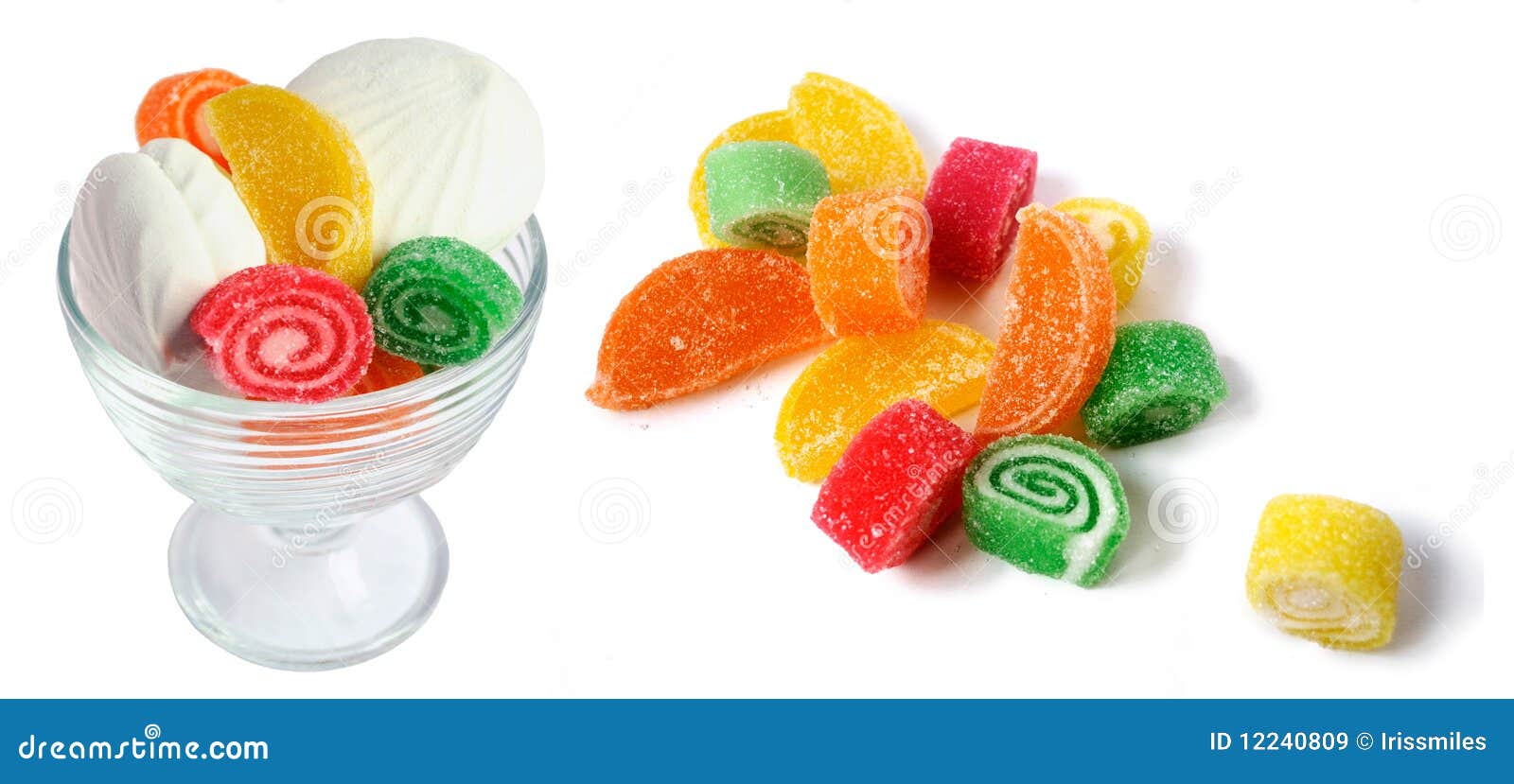 Assorted Colorful Jelly with Pastille Stock Image - Image of fluffy ...