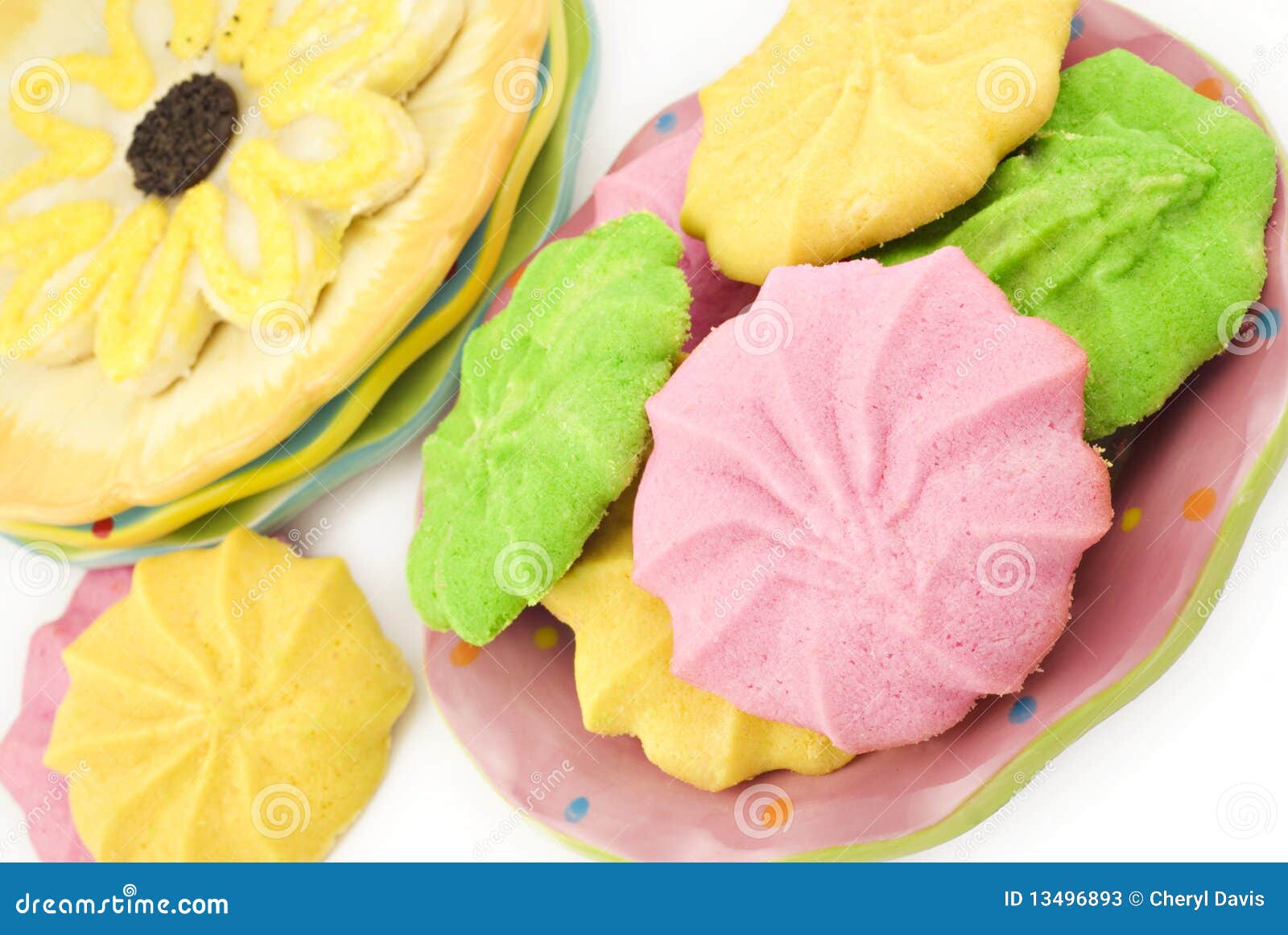Assorted Colorful Spring Cookies Stock Image - Image of diagonal ...