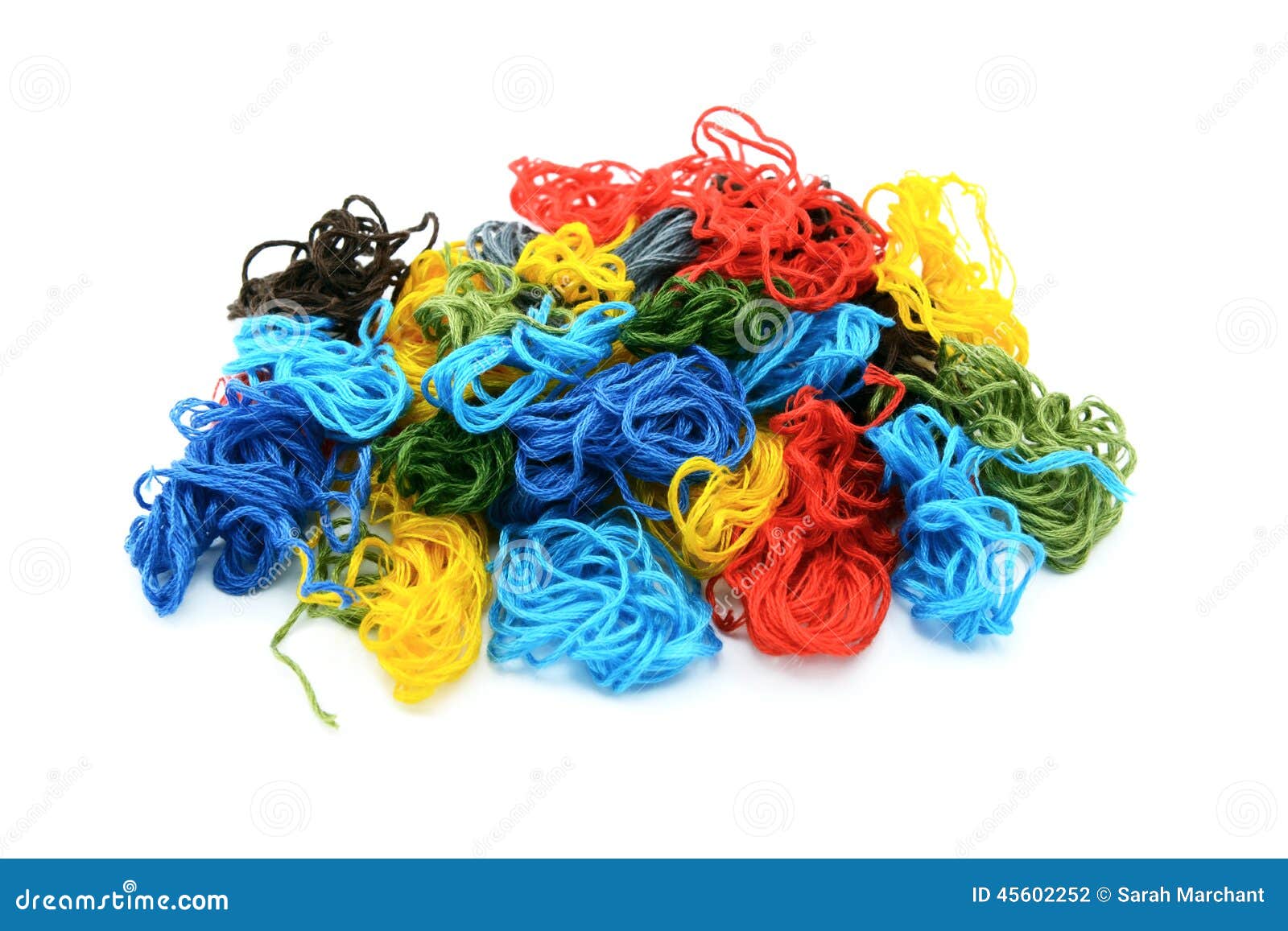Assorted Colourful Embroidery Threads in a Heap Stock Photo - Image of ...