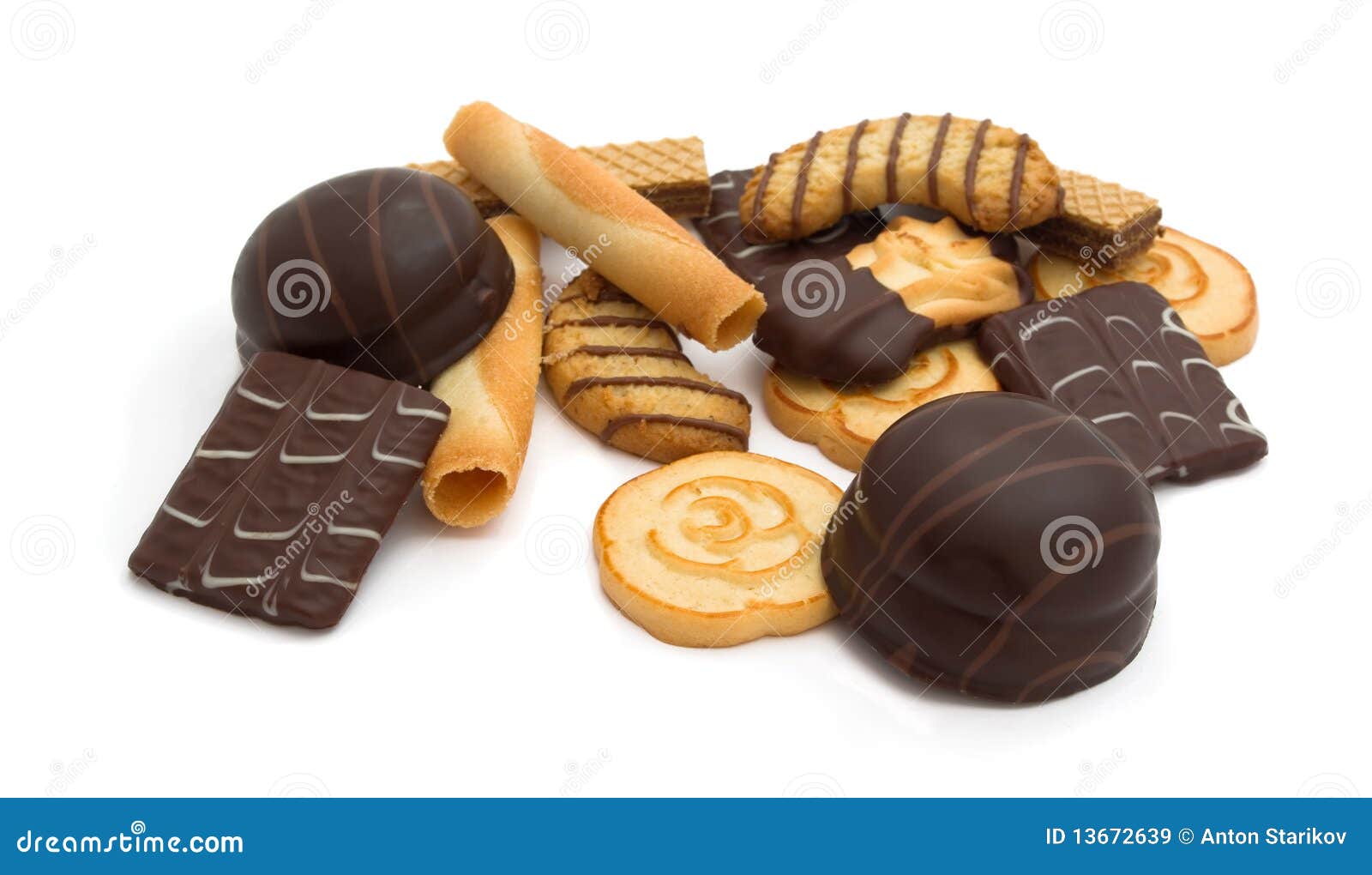 Assorted cookies stock image. Image of decoration, chocolate - 13672639