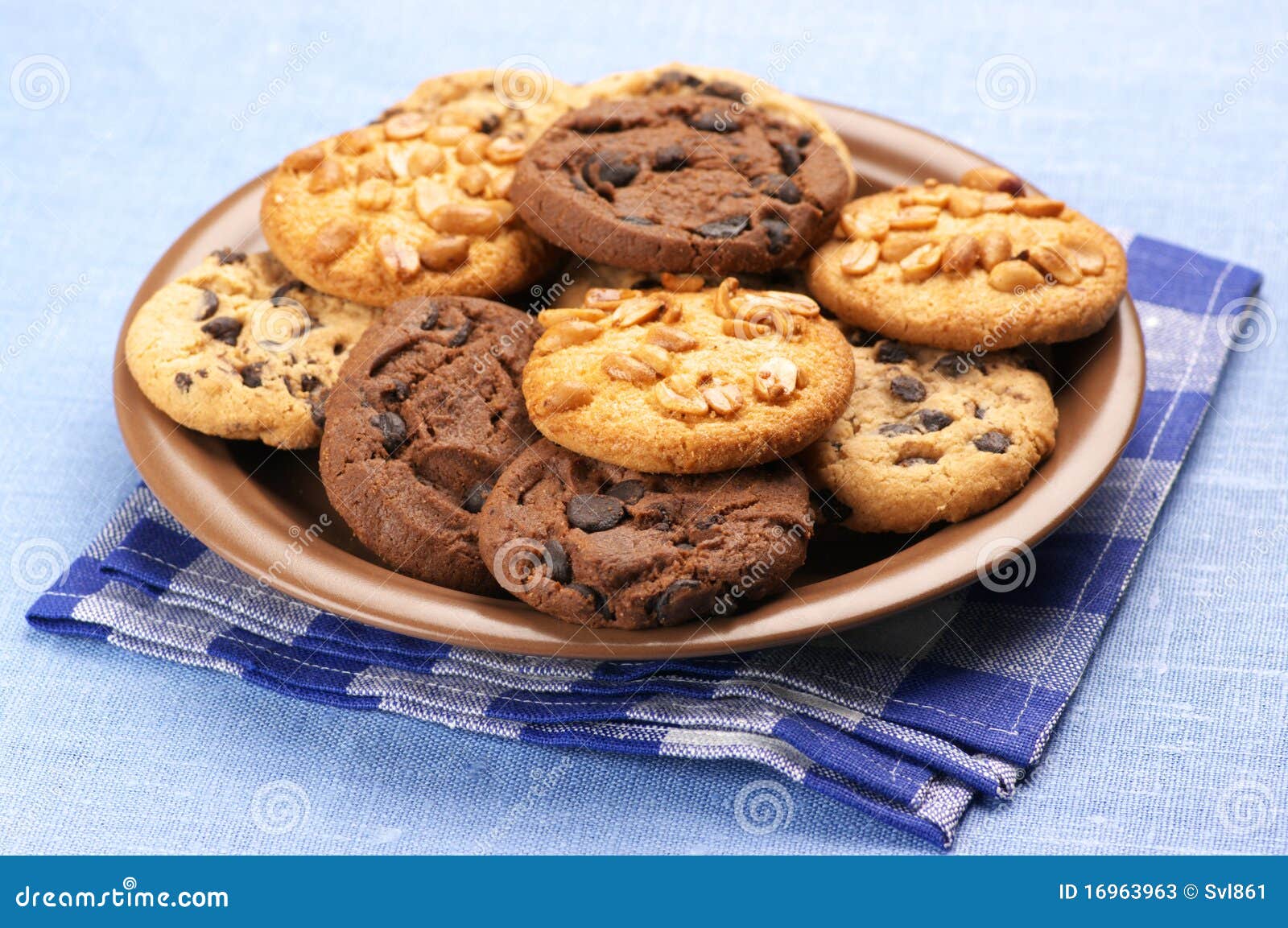 Assorted cookies stock image. Image of linen, peanut - 16963963