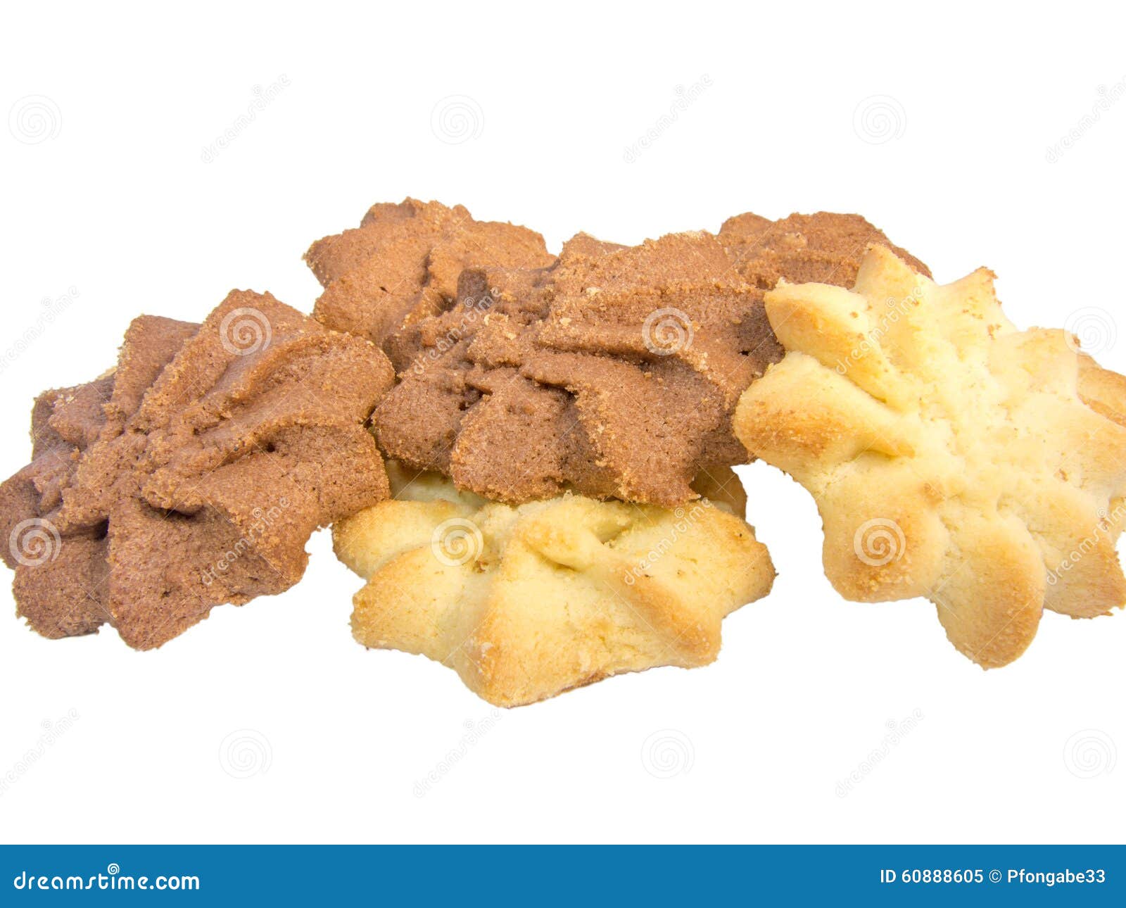 Assorted Cookies Isolated on White Background Stock Image - Image of ...