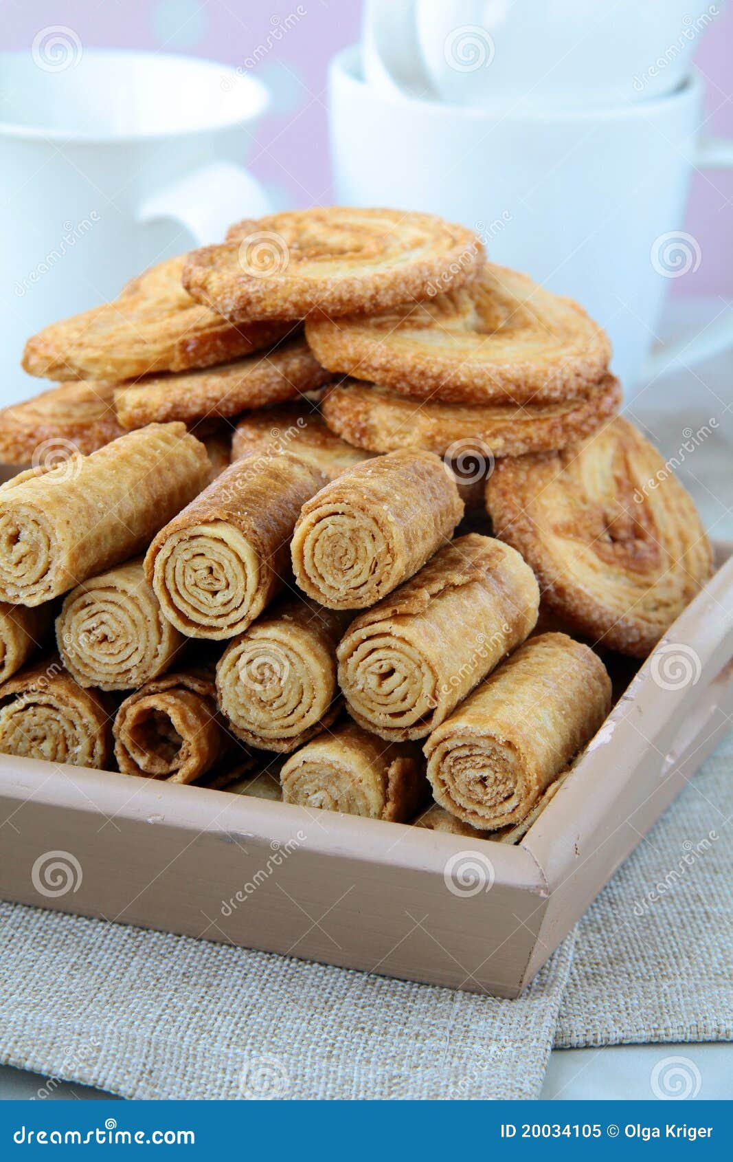 Assorted Cookies, Puff and Waffle Stock Image - Image of waffle, food ...