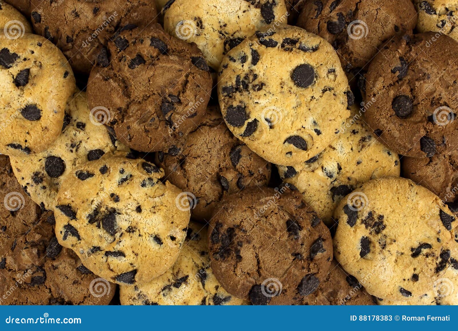 Assorted Cookies in Rows, Full Frame. Stock Image - Image of delicious ...