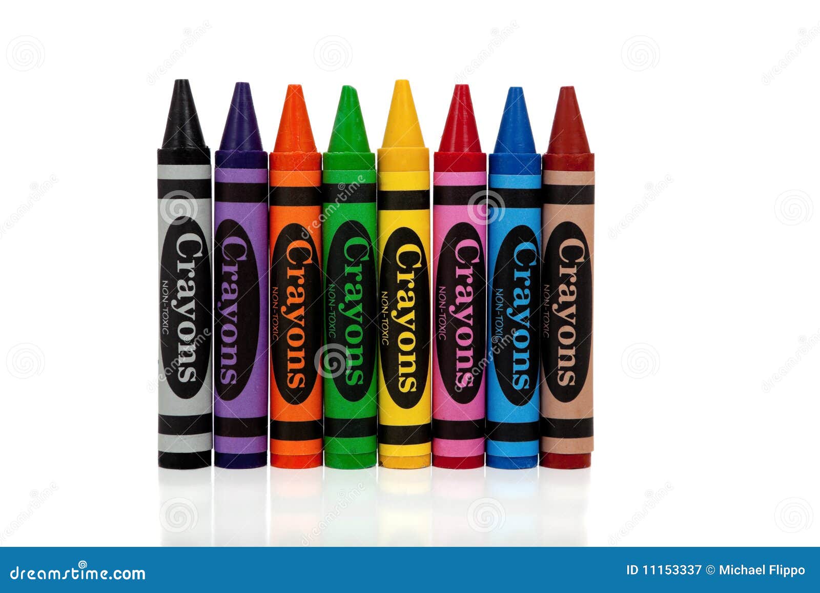 Assorted Crayons on a White Background Stock Image - Image of orange ...