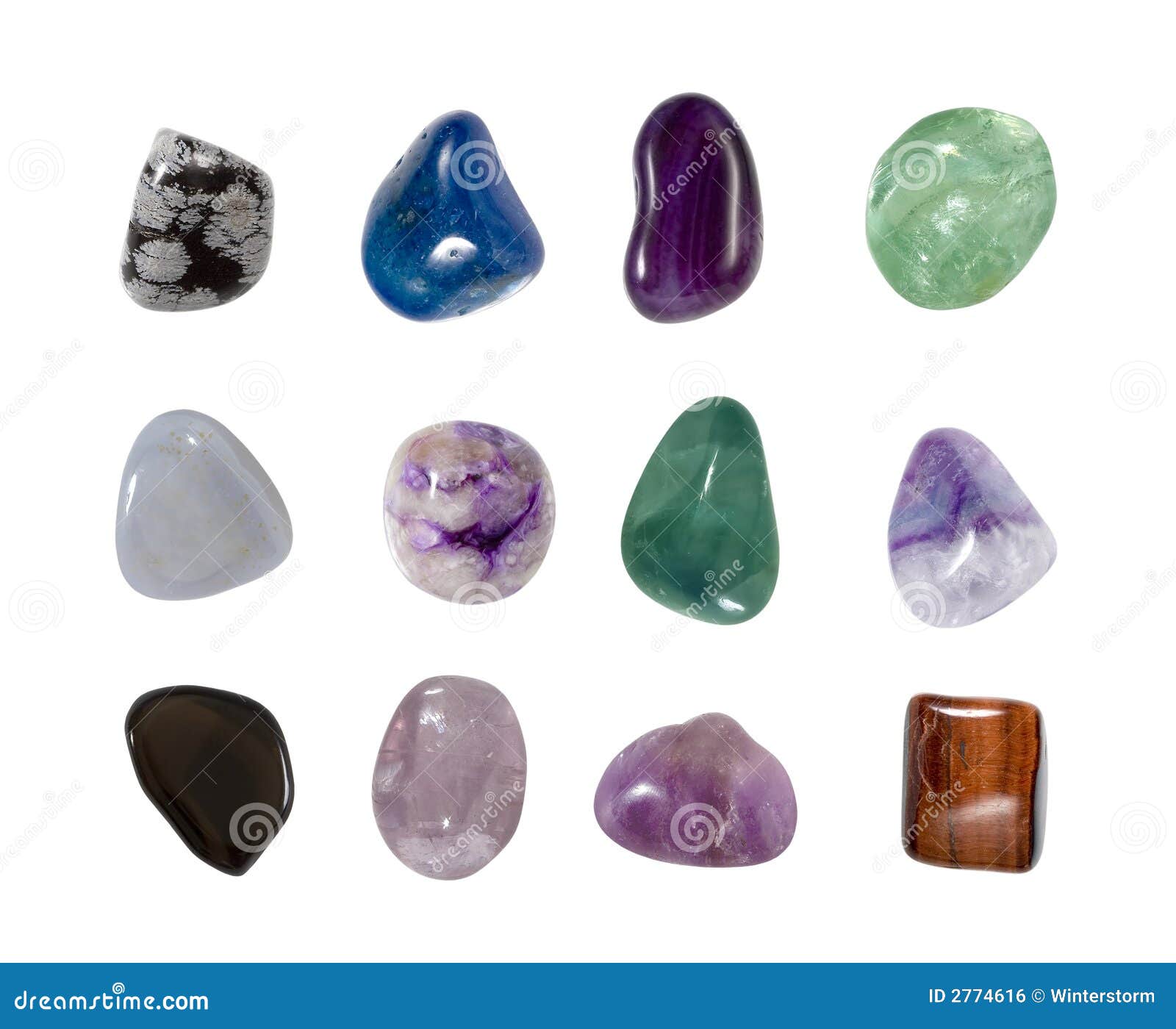 Assorted Crystal Gemstones 1 Stock Photo - Image of chalcedony, chakras ...