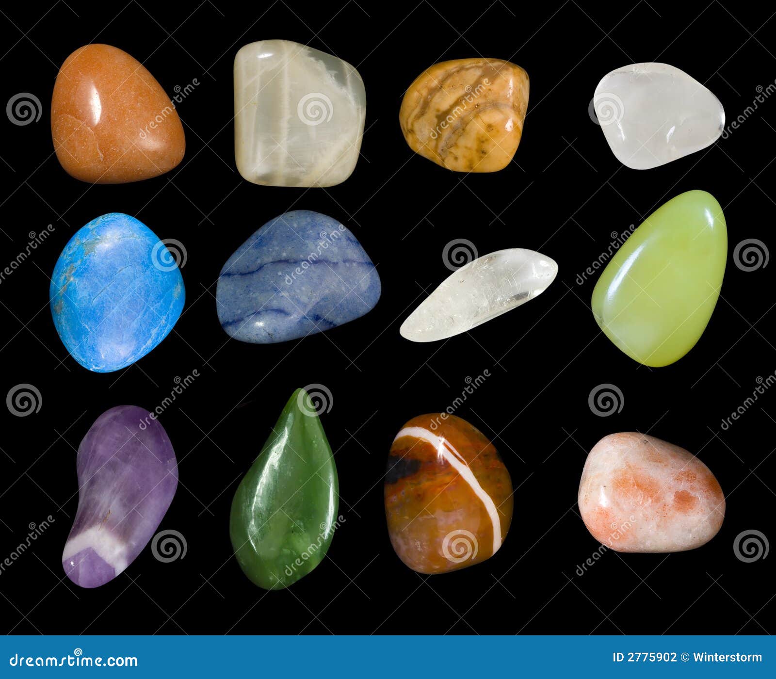 Assorted Crystal Gemstones 2 Stock Photo - Image of stone, sunstone ...