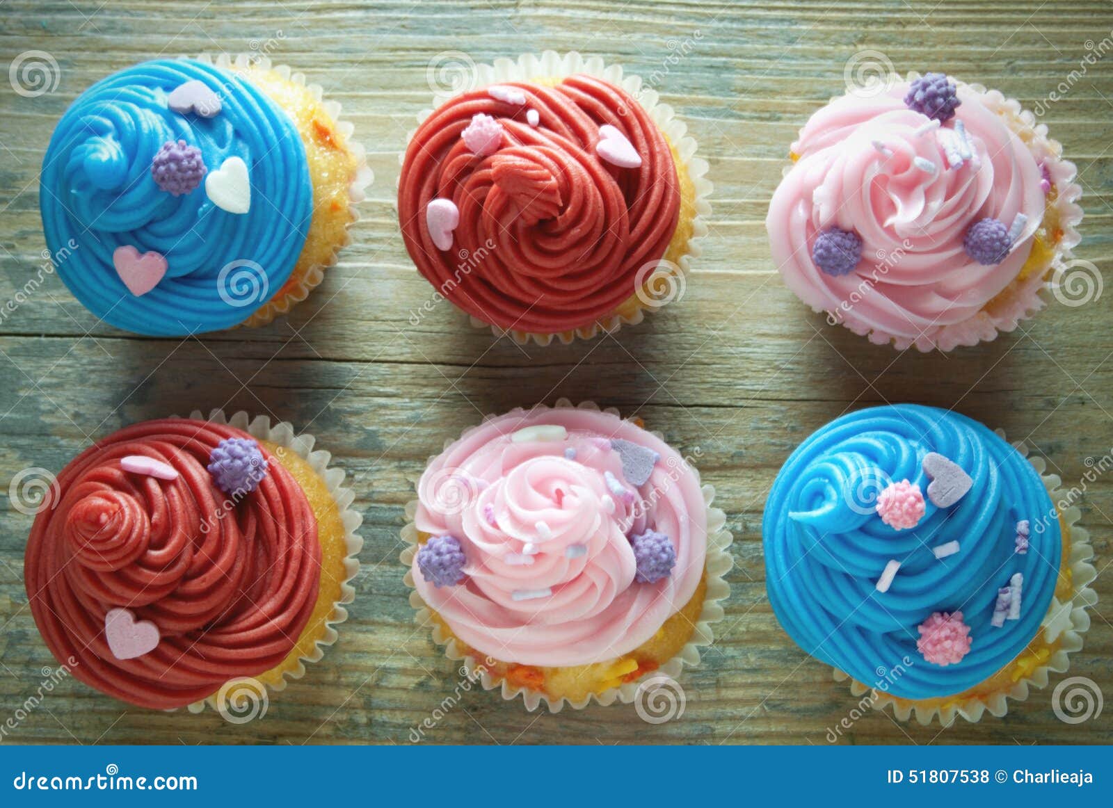 Assorted cupcakes stock photo. Image of food, celebration - 51807538