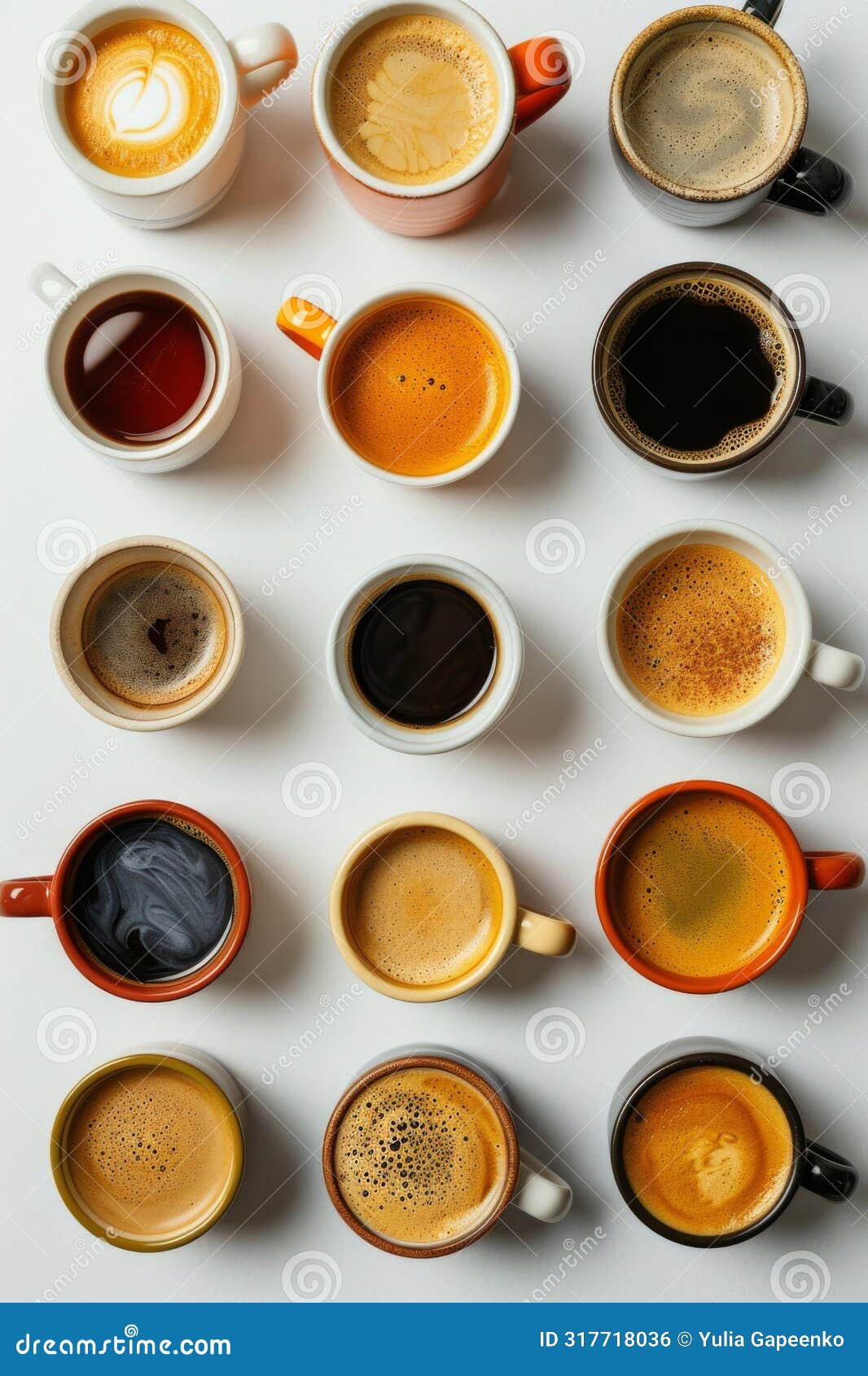 Assorted Cups on Table stock photo. Image of table, variety - 317718036