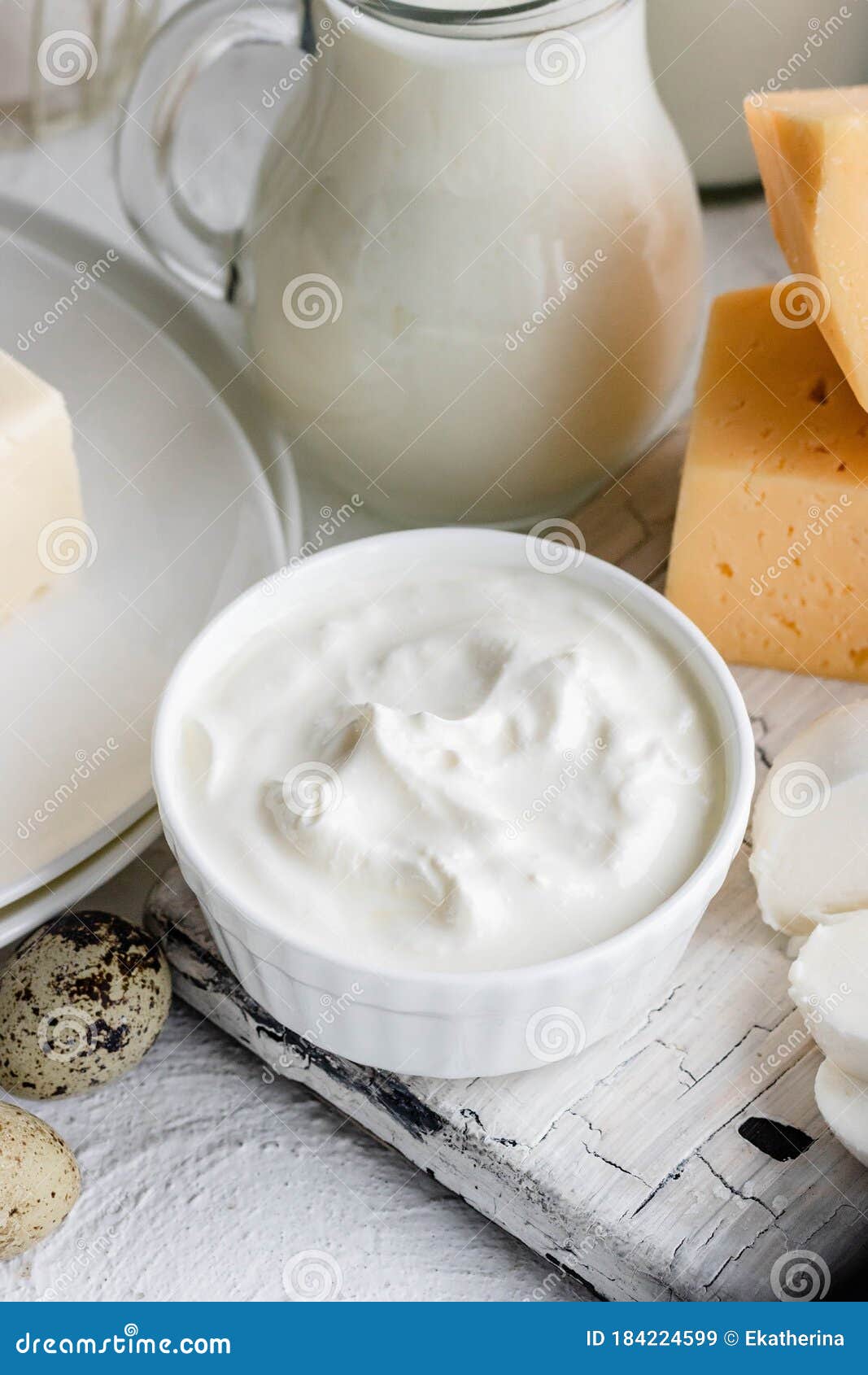 Assorted Dairy Products. Farm Products Stock Image - Image of cutting ...