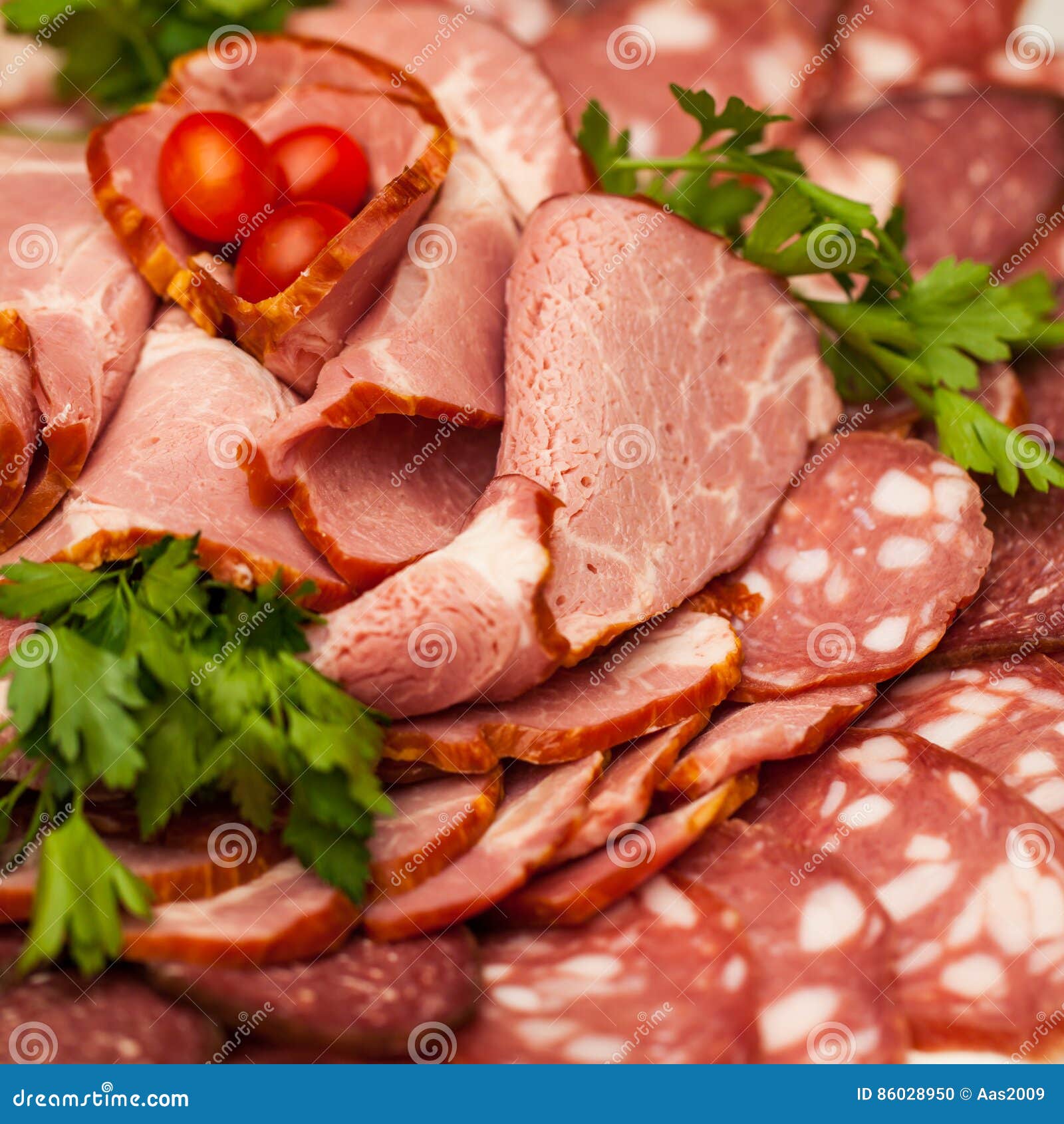 Assorted Deli Cold Meats stock photo. Image of platter - 86028950