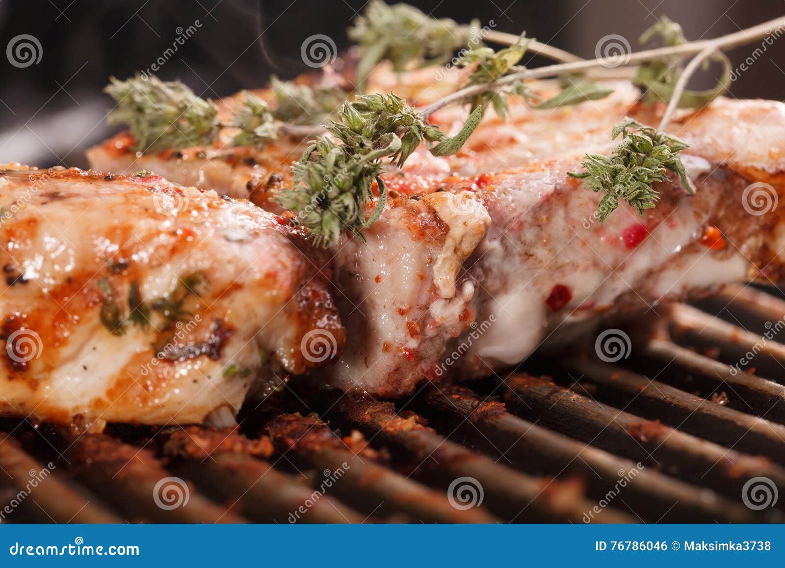 Assorted Delicious Grilled Meat on a Barbecue Stock Photo - Image of ...