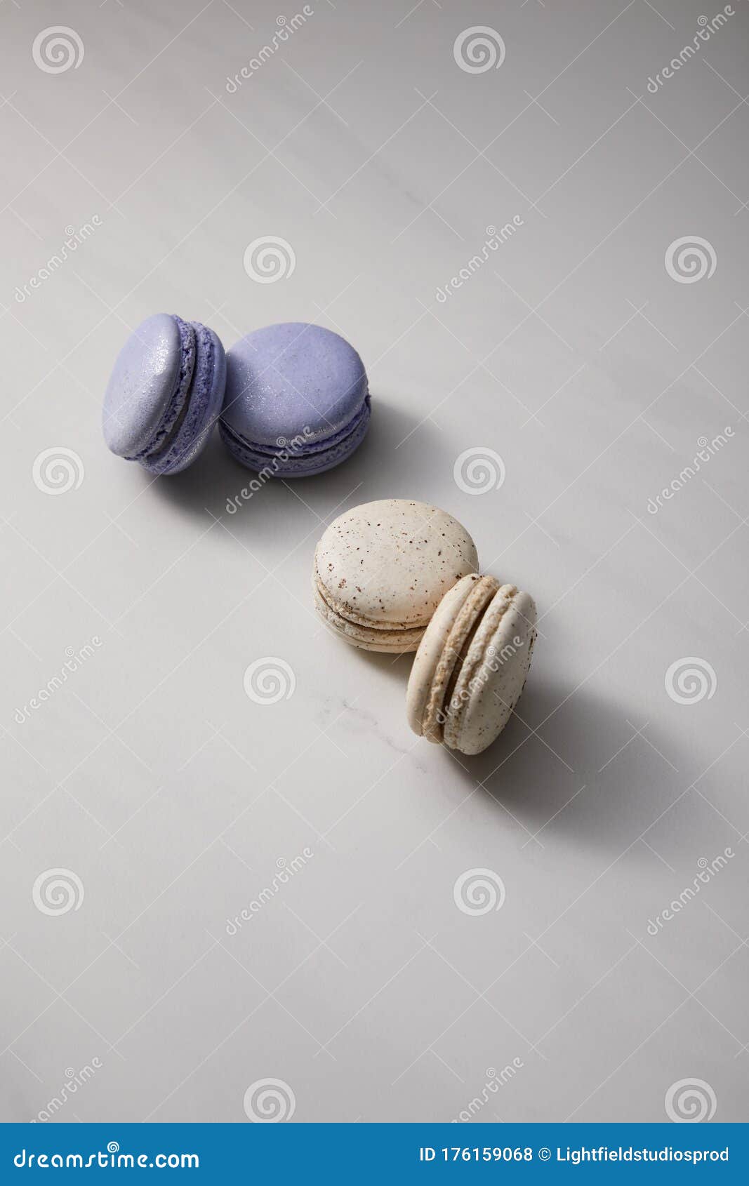 Delicious Violet and White French Macaroons Stock Photo - Image of ...