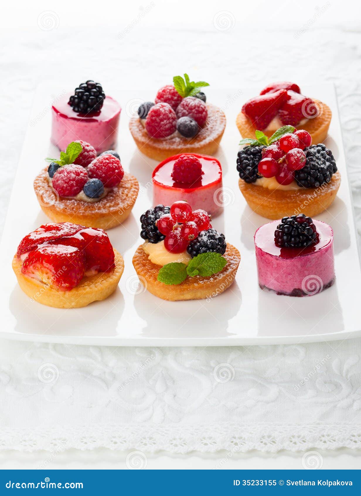 Assorted desserts stock image. Image of mint, decor, baked - 35233155