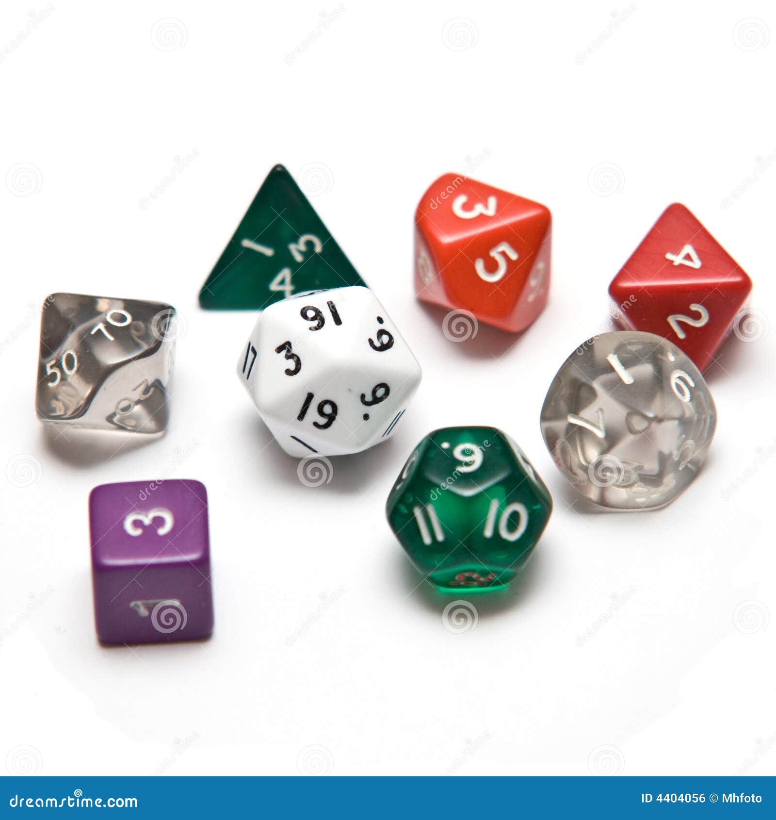 Assorted Dice (isolated) stock photo. Image of twelve - 4404056