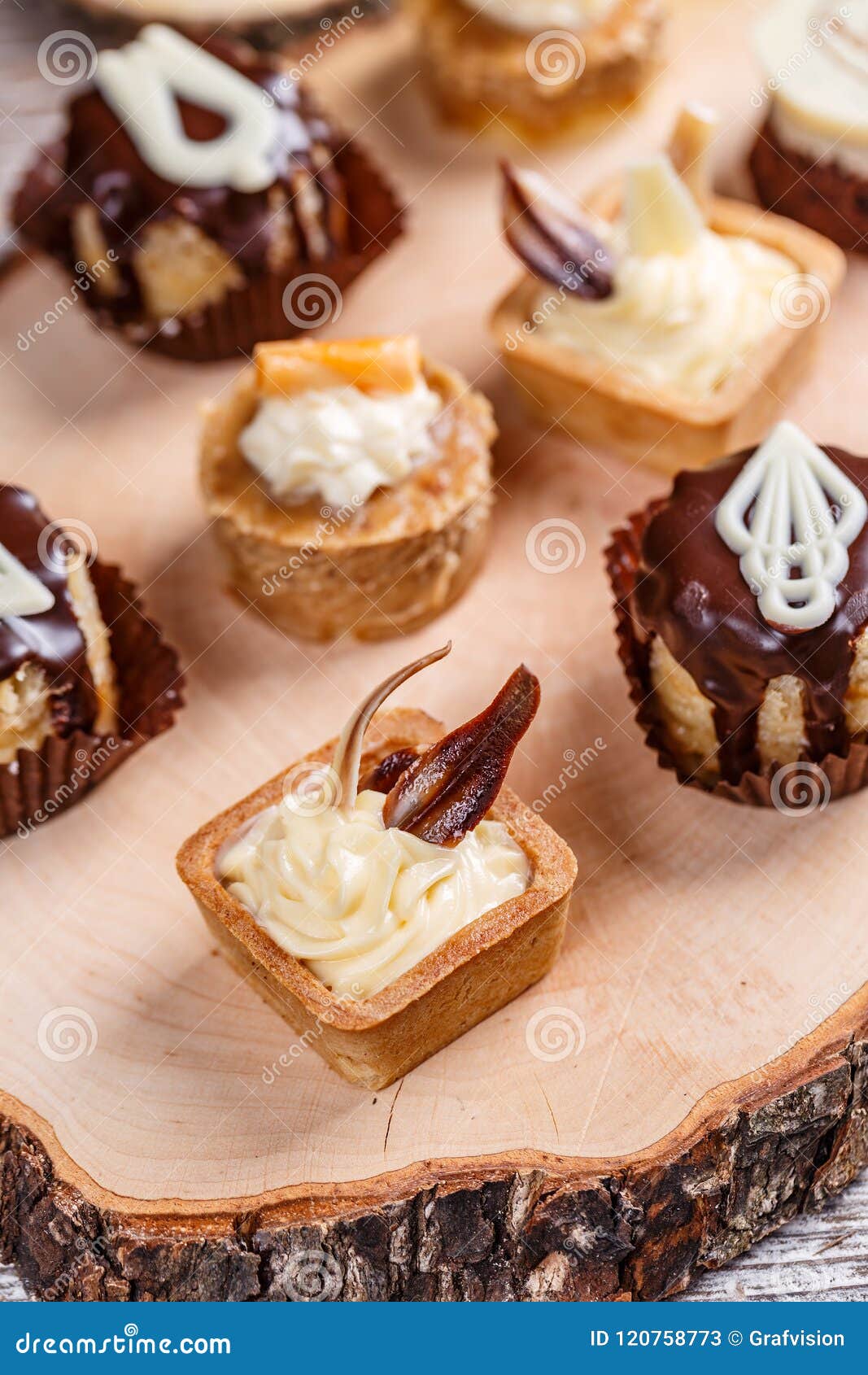 Assorted Different Mini Cakes Stock Image | CartoonDealer.com #120758773