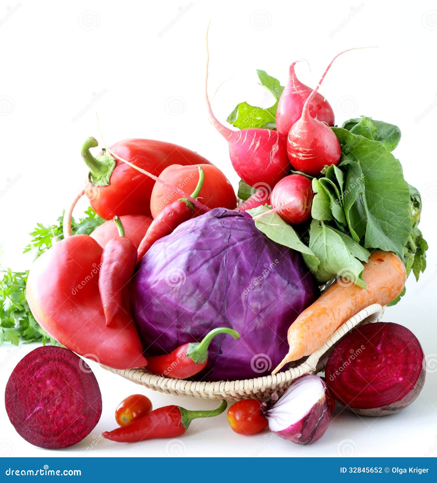 Assorted Different Red Vegetable Stock Photo - Image of market, table ...
