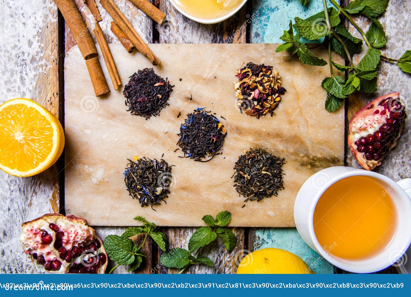Assorted from Different Varieties of Tea View from Above Stock Photo ...