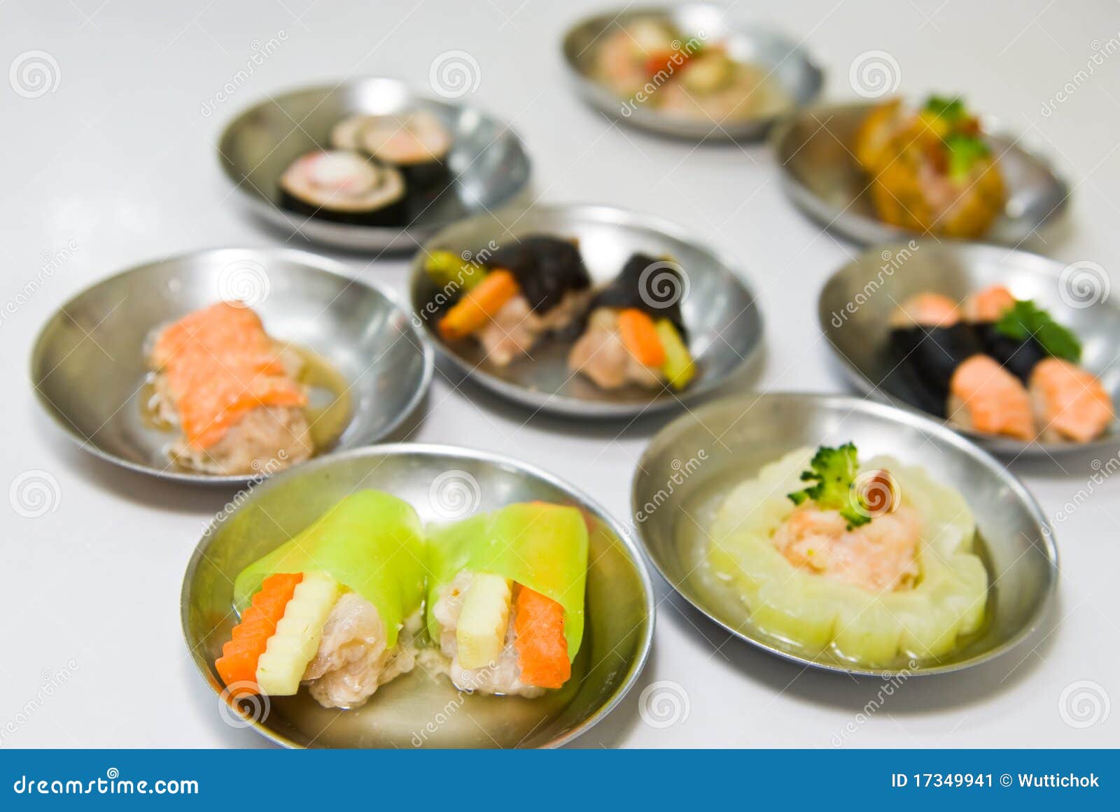 Assorted Dim Sum stock image. Image of china, curve, carrot - 17349941