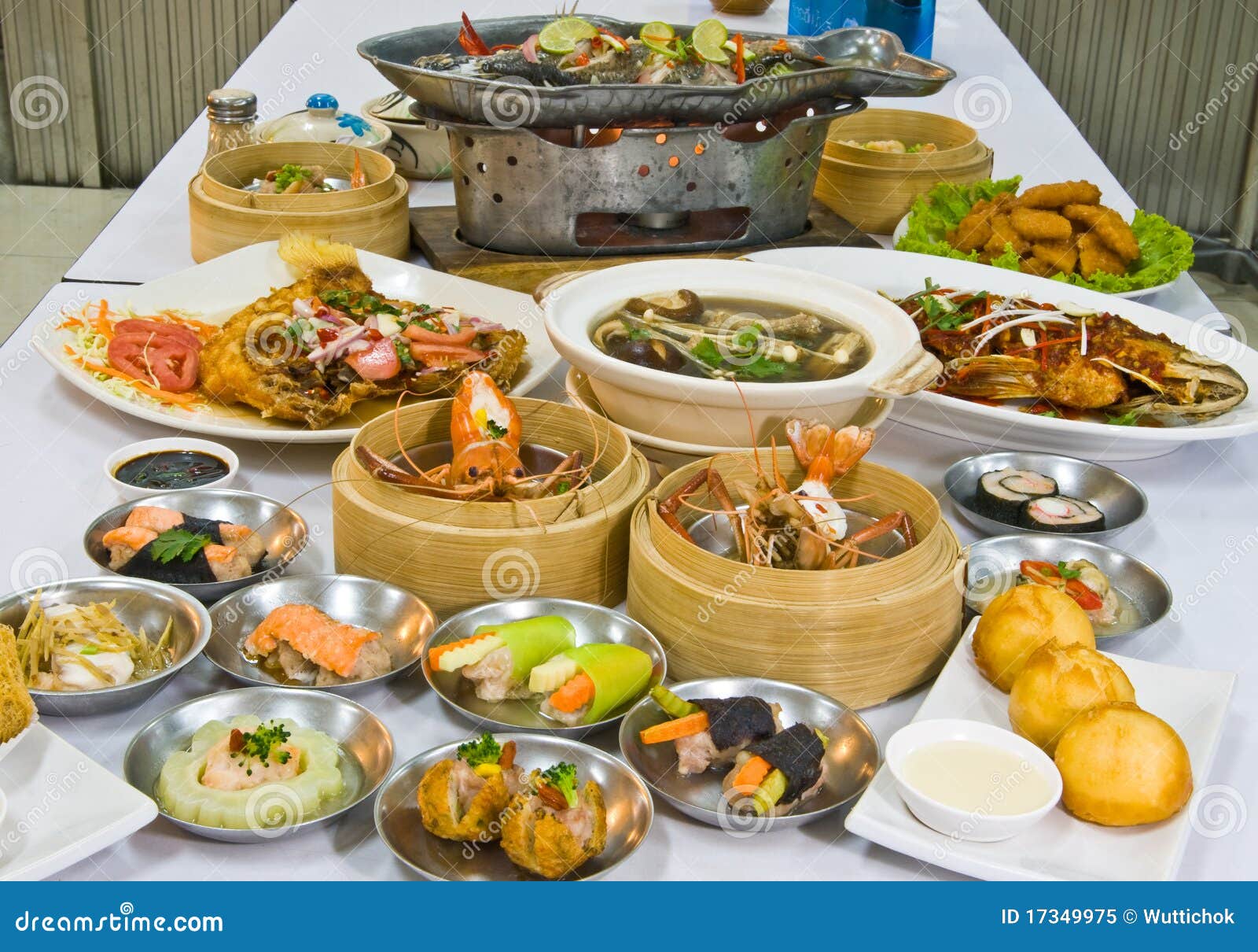 Assorted Dim Sum and food stock image. Image of delicious - 17349975