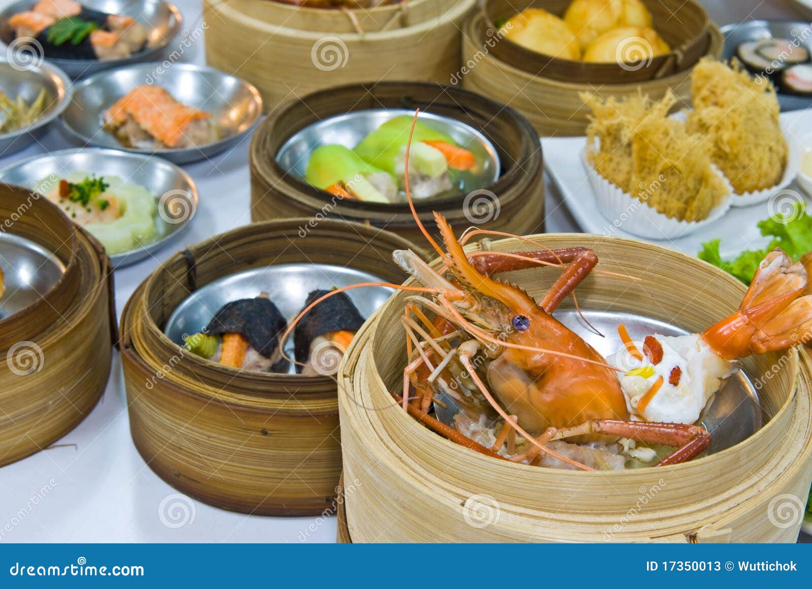 Assorted Dim Sum and food stock image. Image of delicious - 17350013