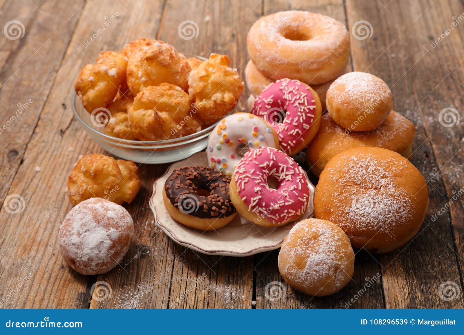 Assorted donut and pastry stock image. Image of sugar - 108296539
