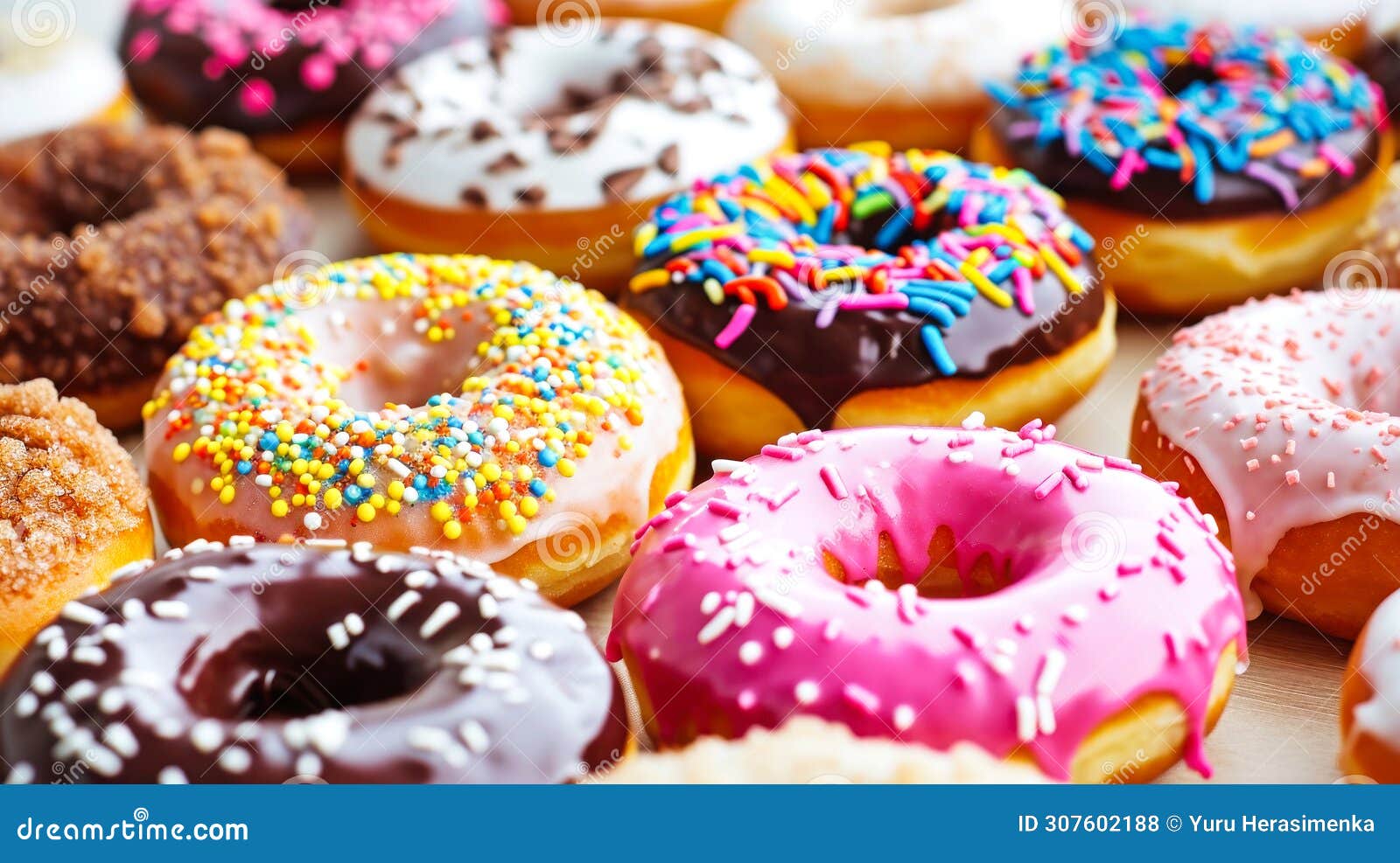 Assorted Donuts in a Box stock illustration. Illustration of shapes ...