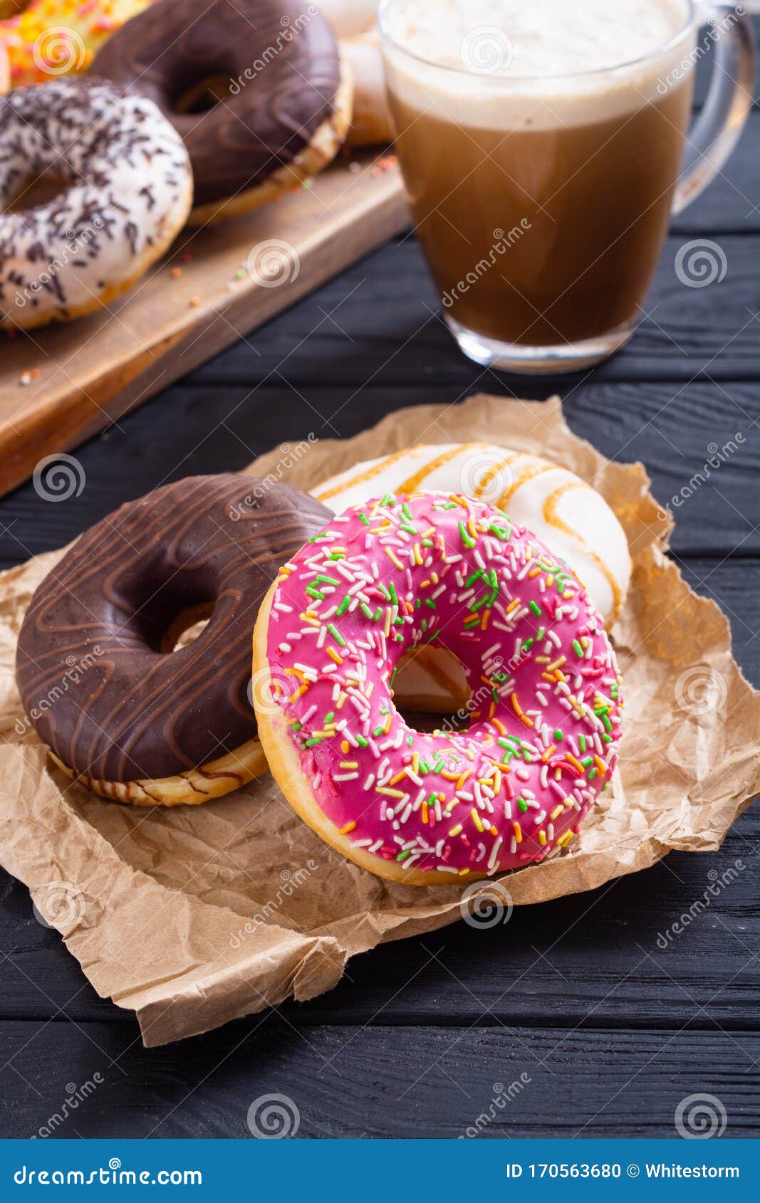 Beauty assorted donuts stock photo. Image of pink, snack - 170563680