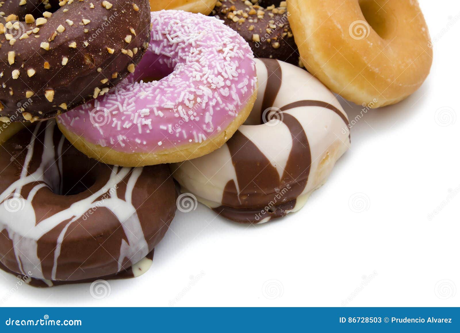 Assorted donuts stock image. Image of calories, baked - 86728503