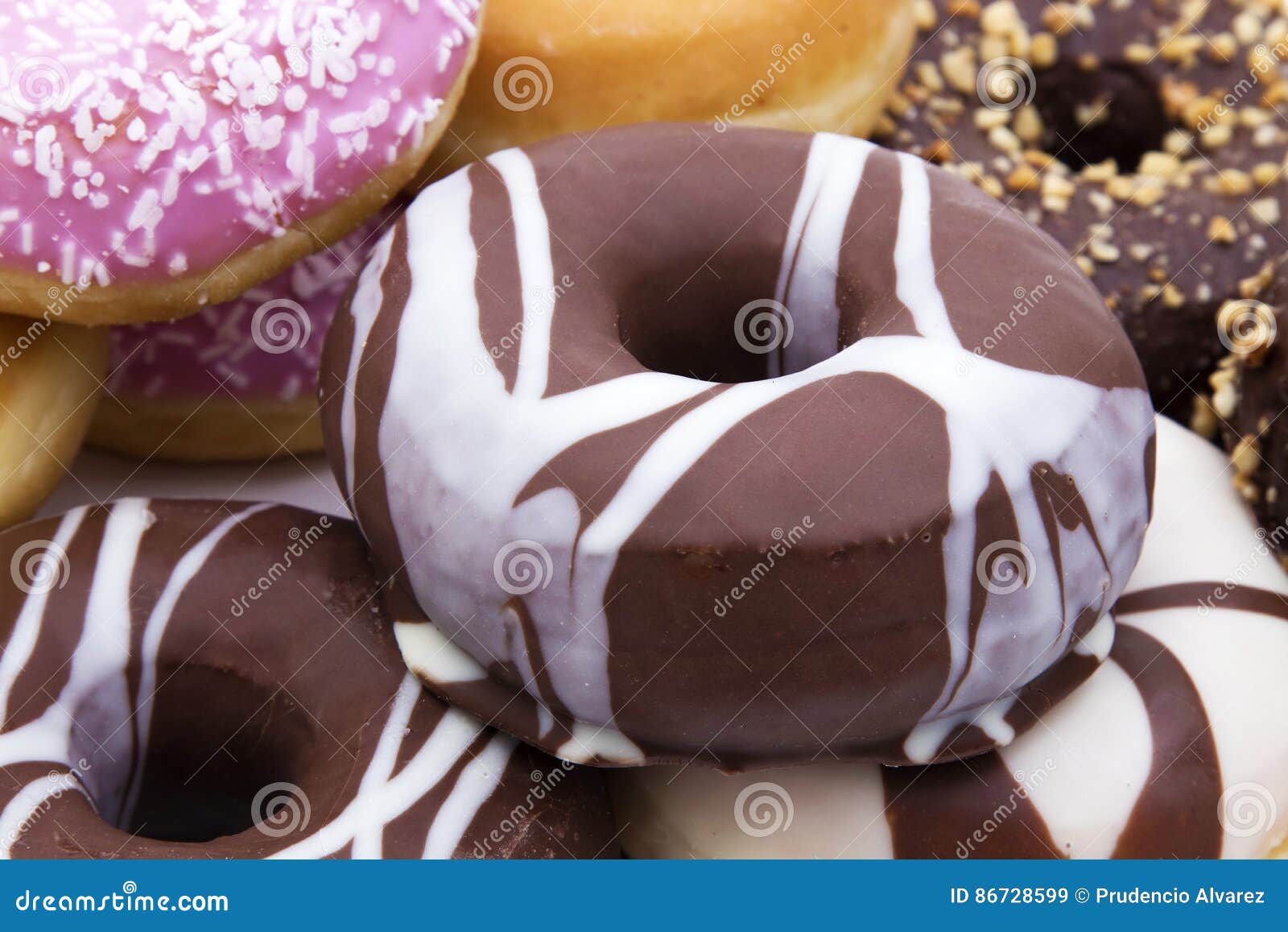 Assorted donuts stock image. Image of frosted, doughnut - 86728599