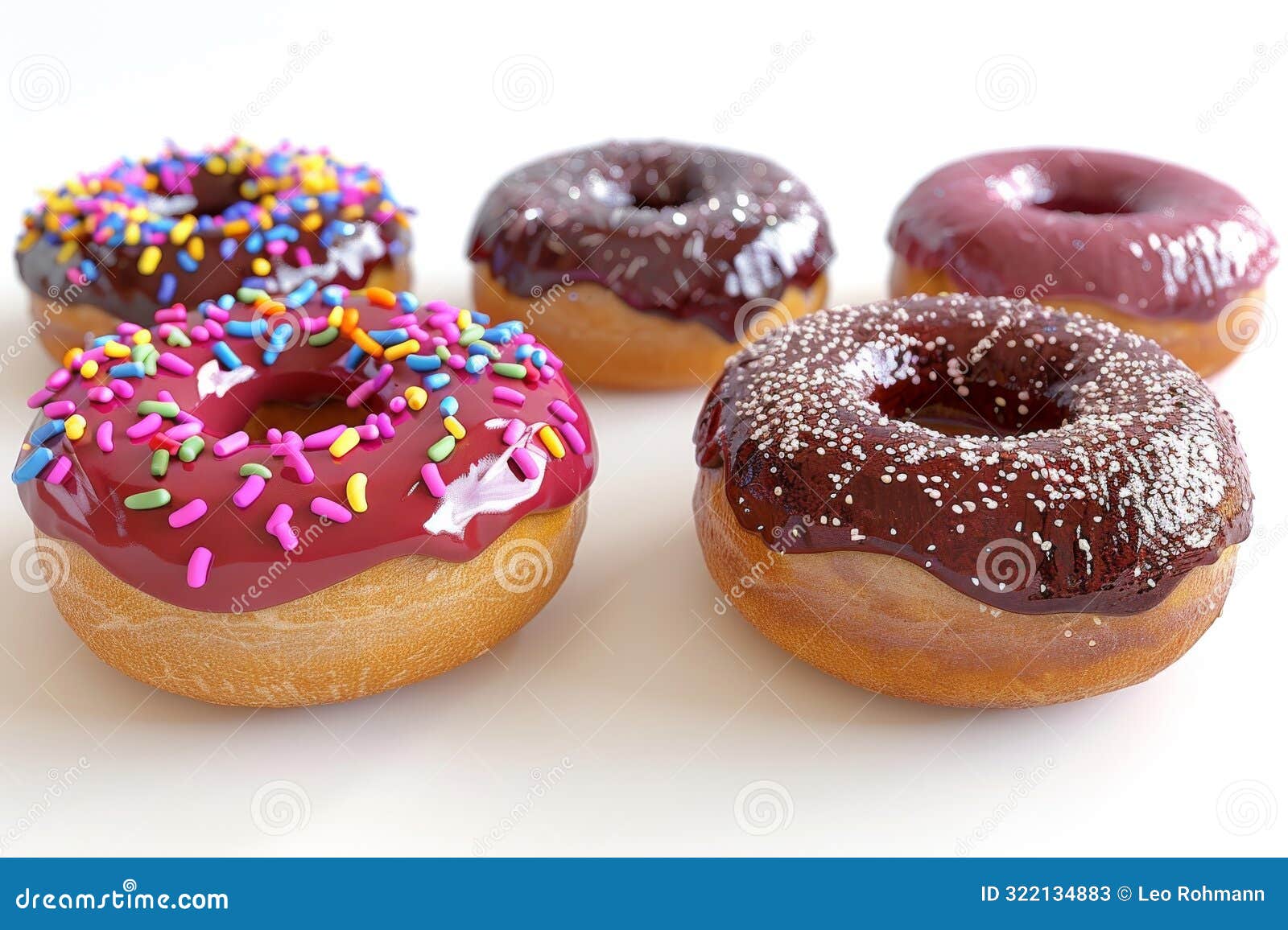 Assorted Donuts With Various Toppings And Sprinkles, Showcasing A Delightful And Colorful ...