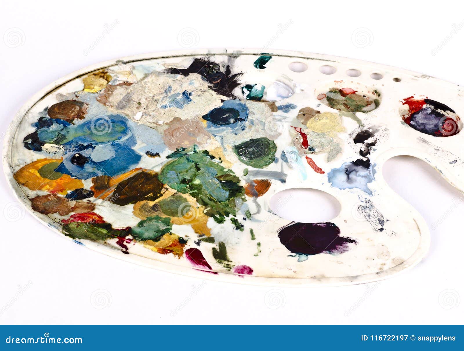 Assorted Dry Colors on a Painters Palette Stock Image - Image of shot ...