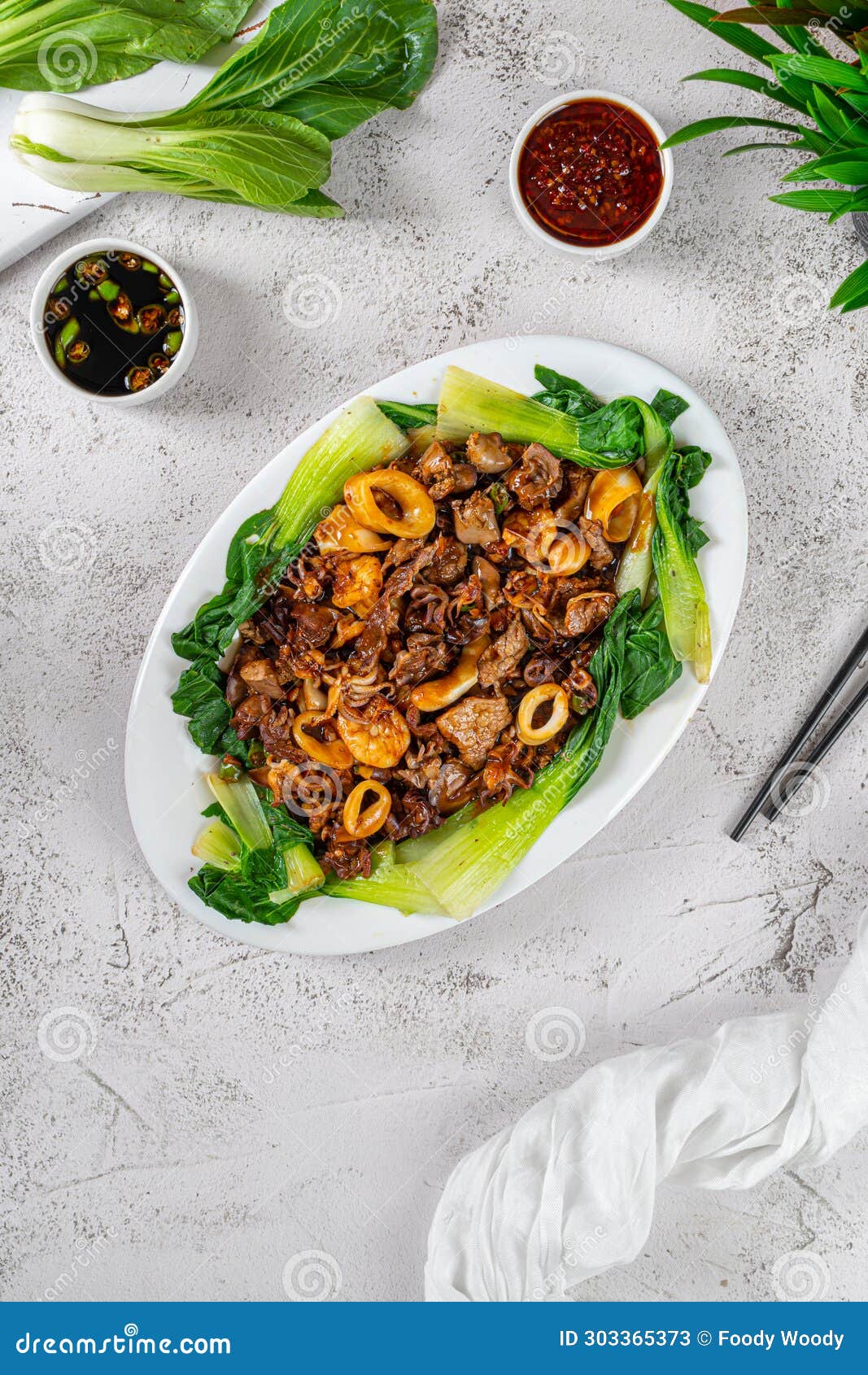 Assorted Duck Prawn Chicken Liver Beef Squid Vegetables Gourmet Stock ...