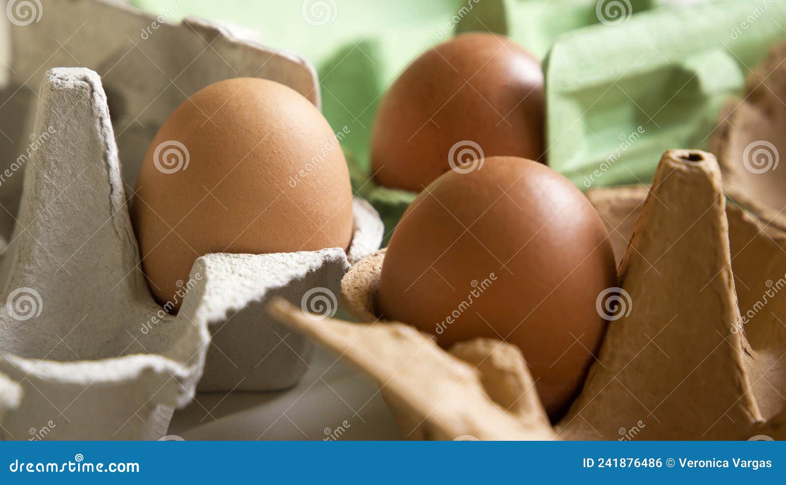 3 Assorted Eggs in Each Egg Cup Stock Photo - Image of group, farm ...