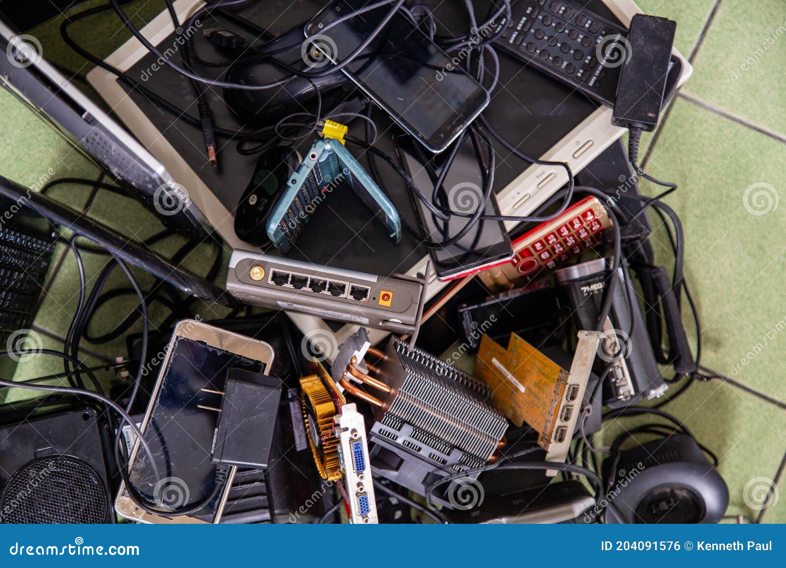 Assorted Electronic Products E-waste Stock Photo - Image of electronic ...