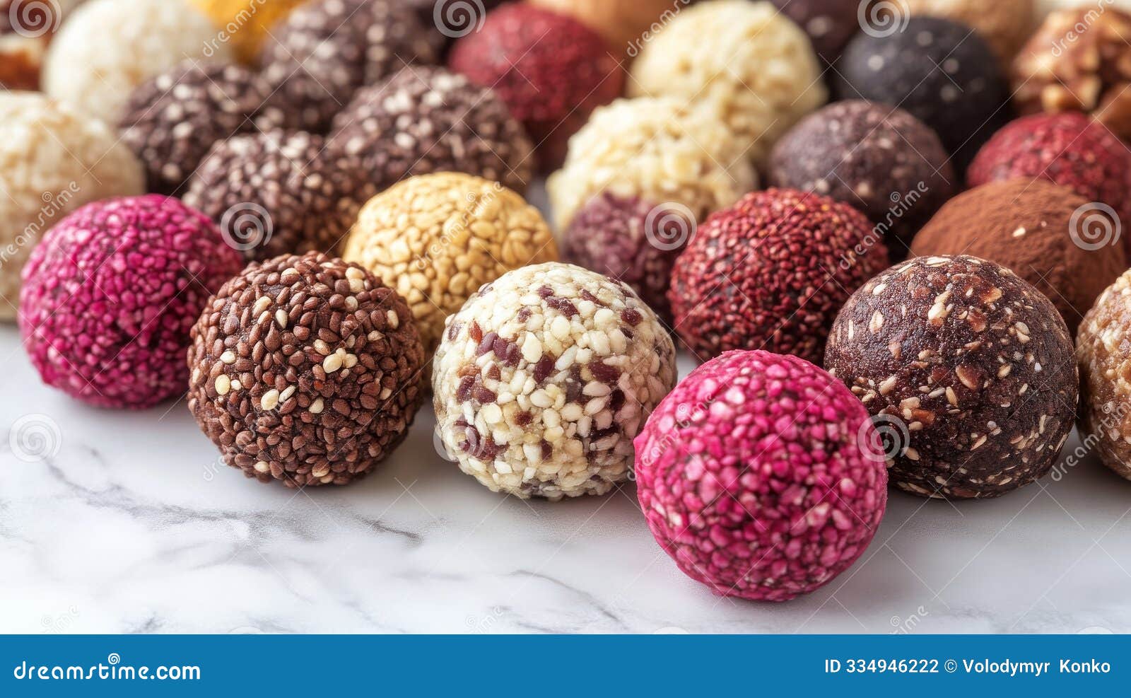 Assorted Energy Balls on Marble Surface, Healthy Snack and Nutrition ...