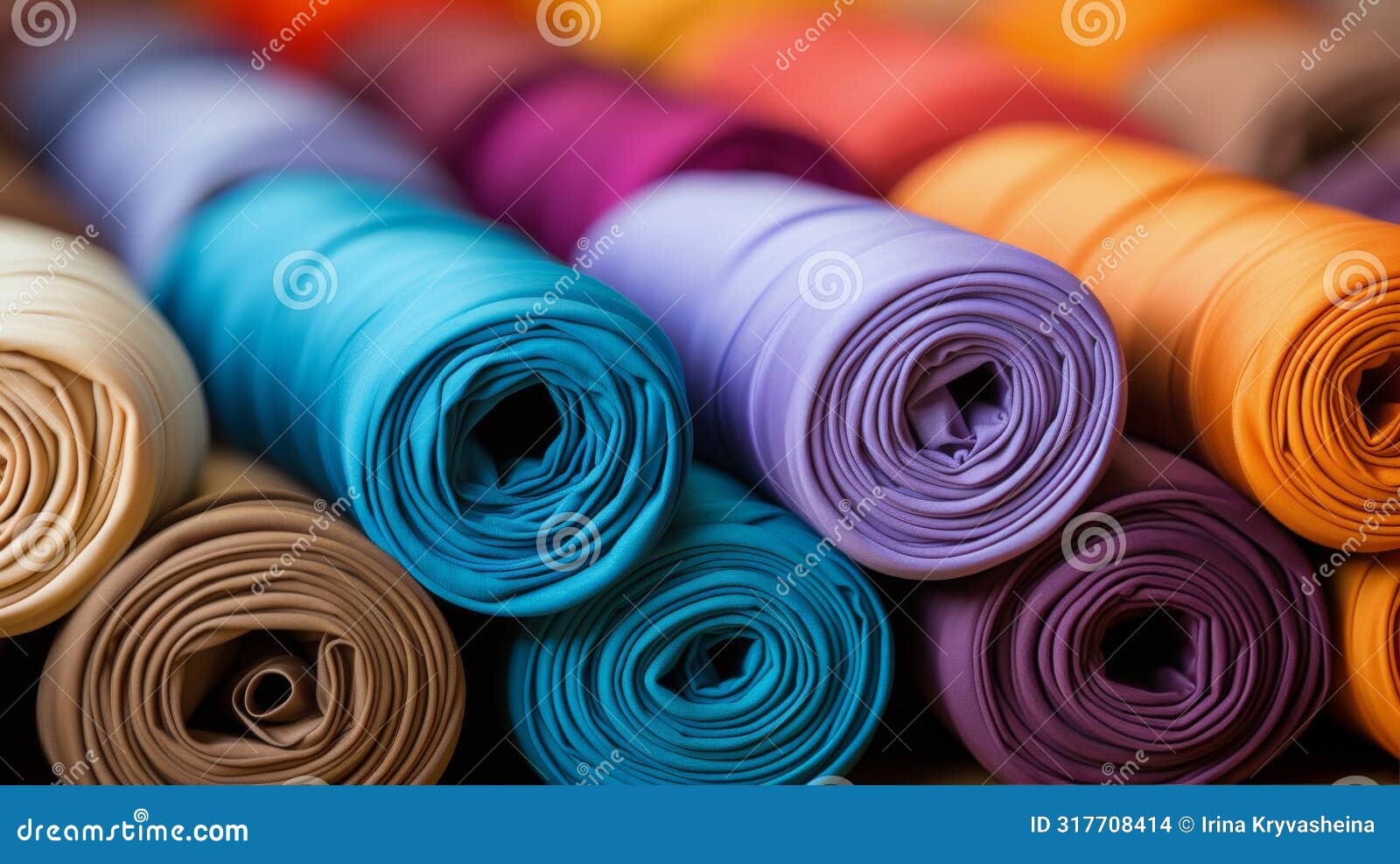 Assorted Fabric Swatches on Table Stock Photo - Image of material ...