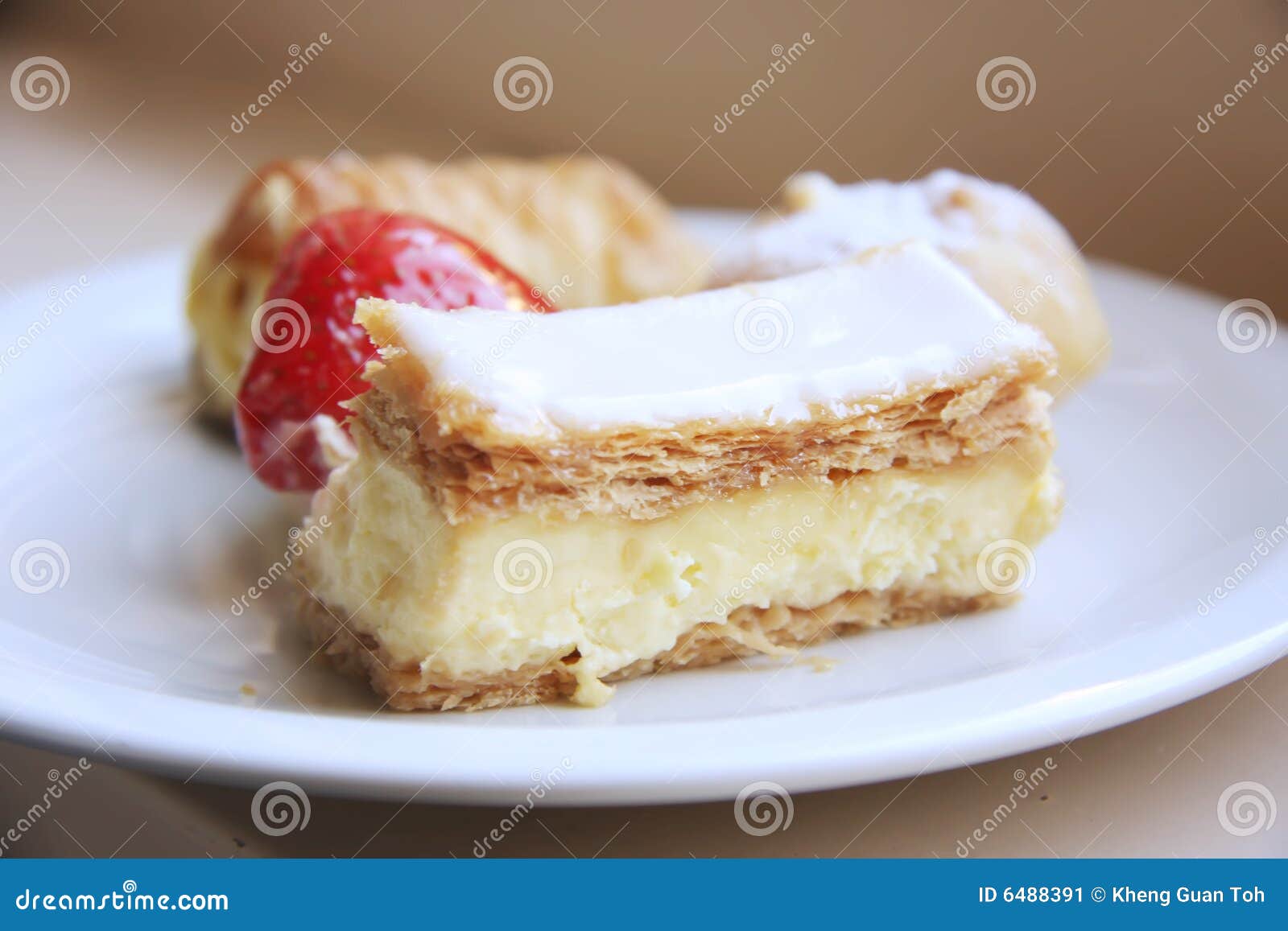 Assorted fancy pastries stock illustration. Illustration of serving ...