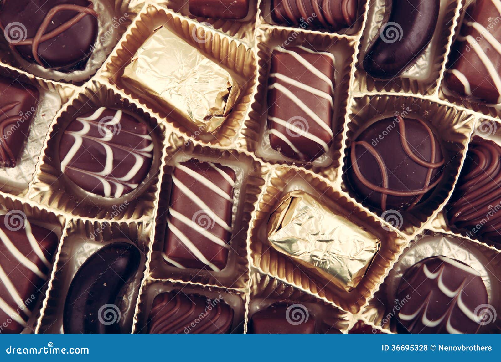 Assorted Fine Chocolates stock photo. Image of holiday - 36695328