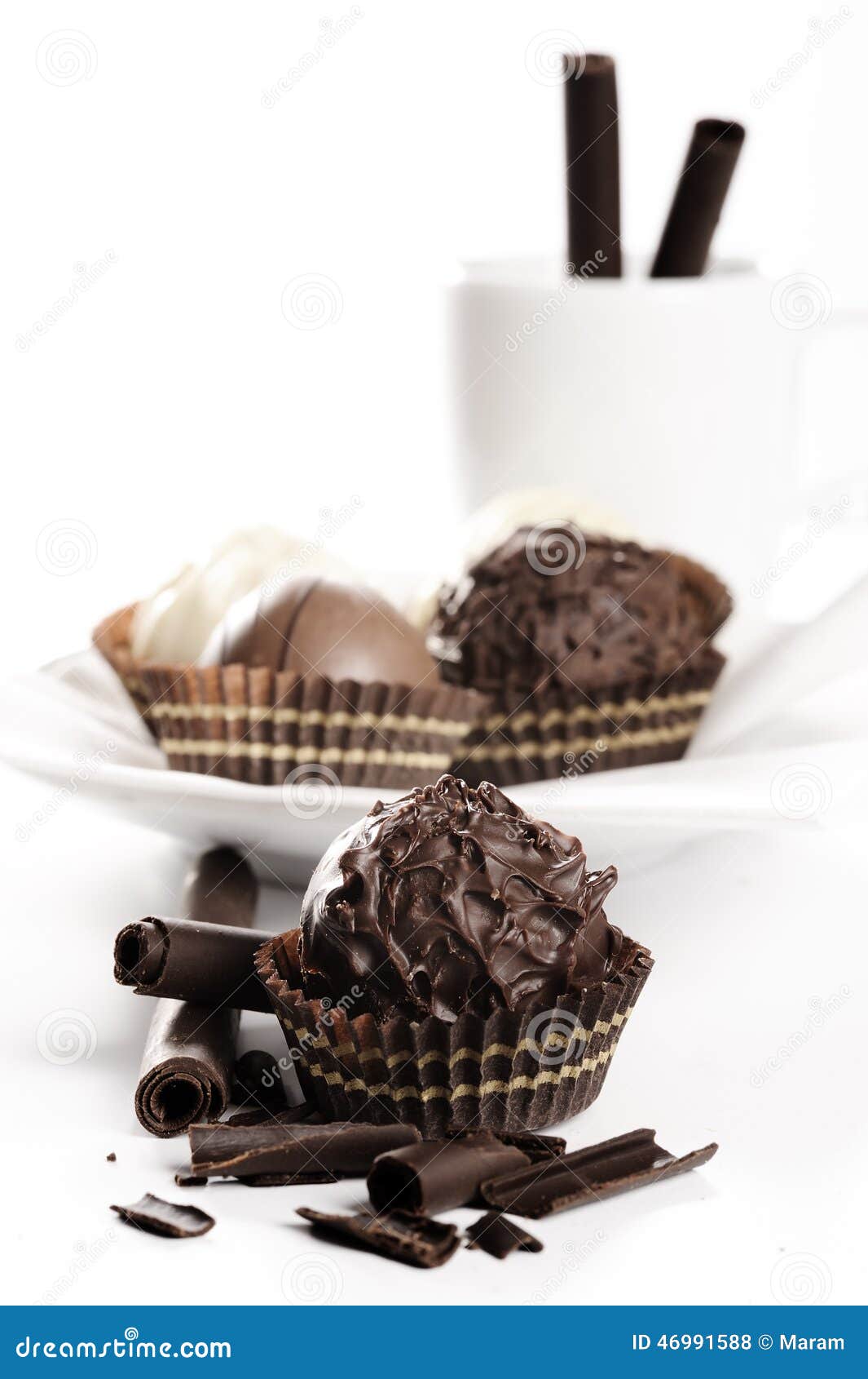 Assorted of Fine Chocolates Stock Photo - Image of praline, isolated ...