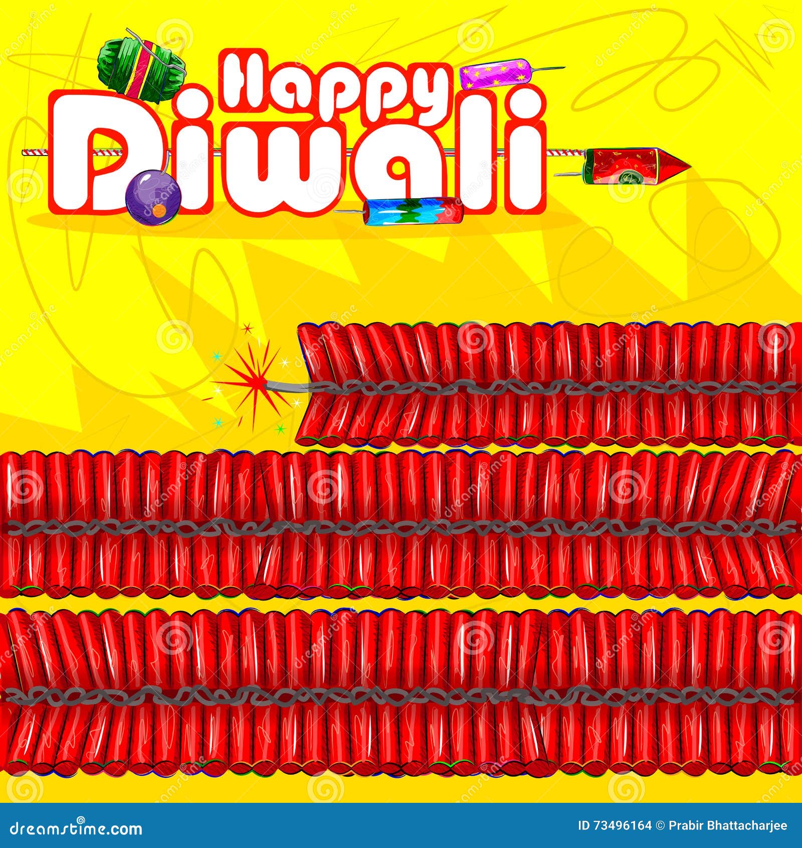 Assorted Firecraker for Diwali Celebration Stock Vector - Illustration ...