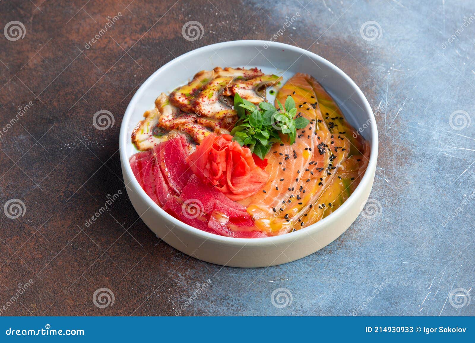 Assorted Fish Delicacies in a Plate Stock Image - Image of meal, food ...