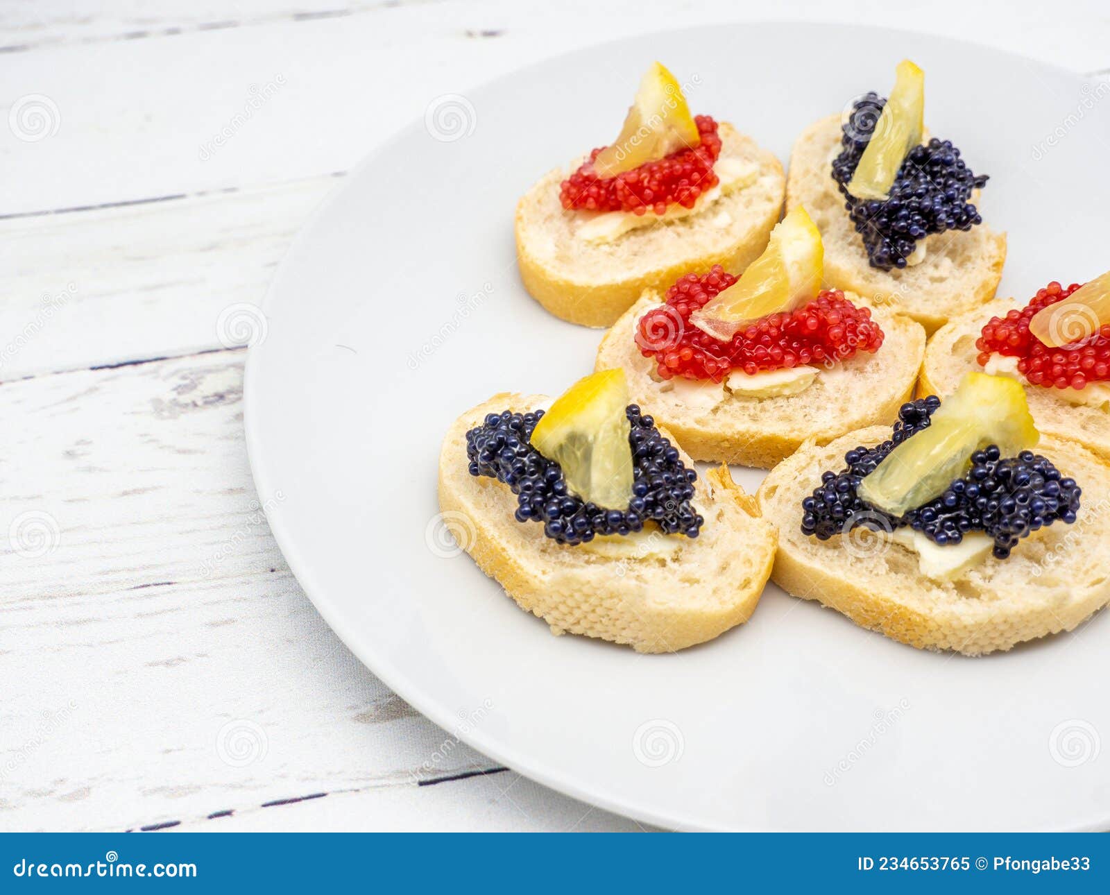 Assorted Fish Roe Sandwiches on Plate Stock Image - Image of eggs ...