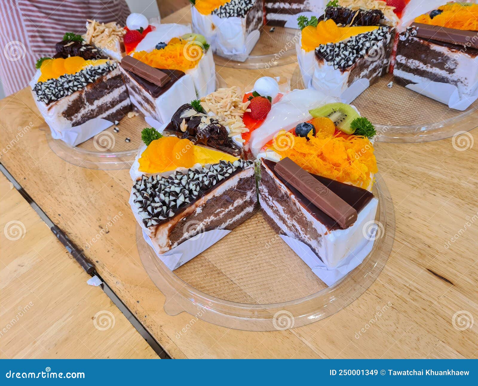 Assorted Flavored Cakes Being Arranged in a Box Stock Image - Image of ...