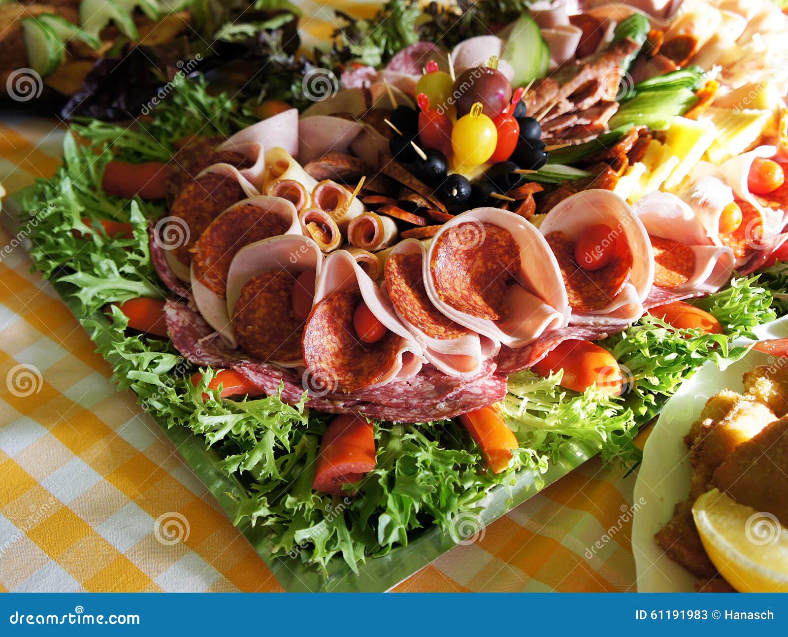 Assorted Fresh Cold Cut Platter Stock Image - Image of gourmet, meat ...
