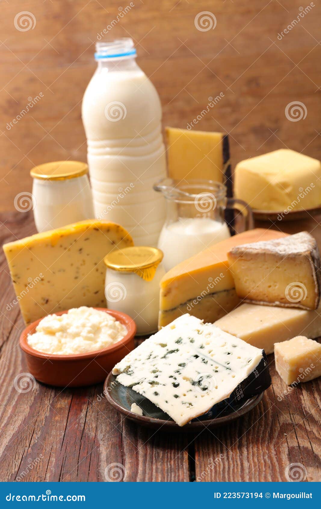 Dairy products stock photo. Image of sour, assorted - 223573194