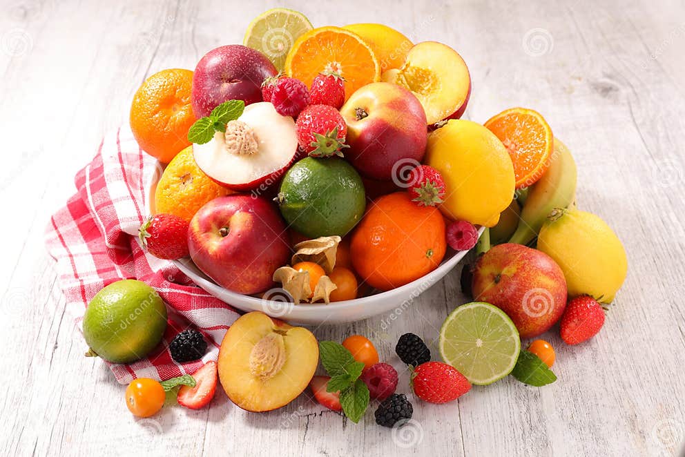 Assorted fresh fruits stock image. Image of fresh, healthy - 71153749