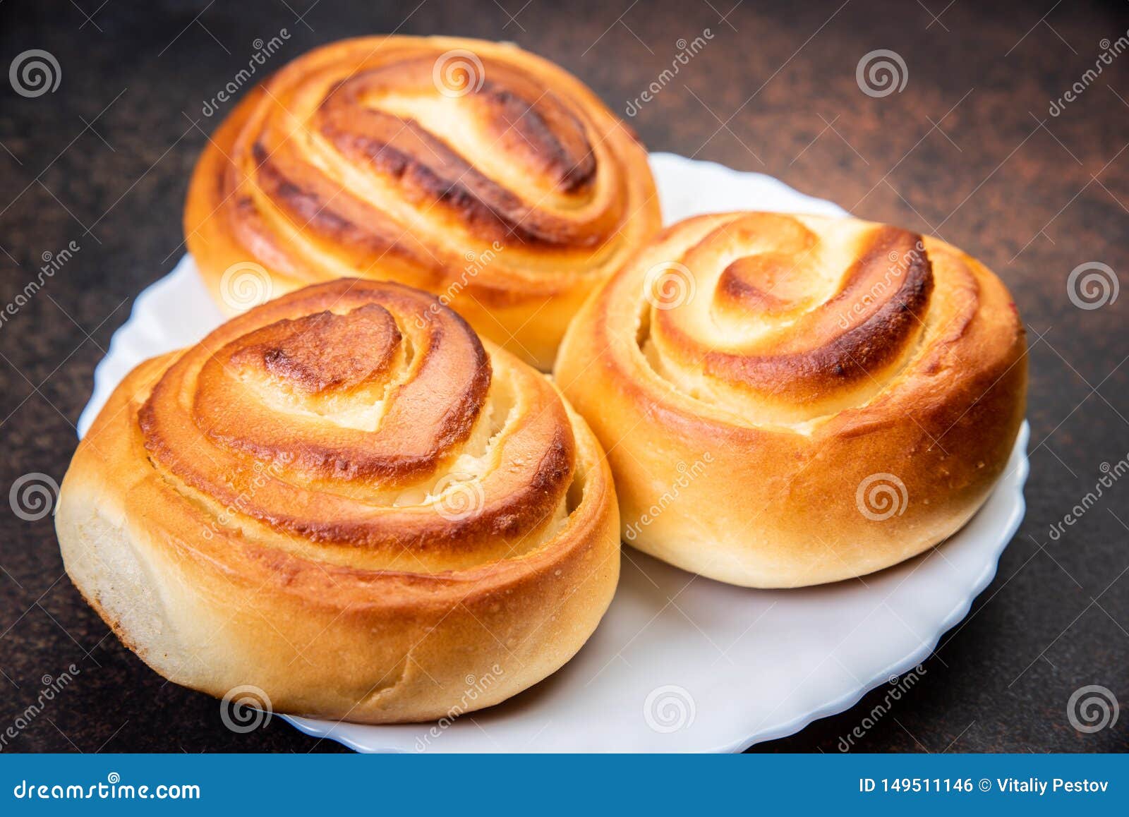 Assorted Fresh Lush Buns and Pies Stock Photo - Image of chocolate ...