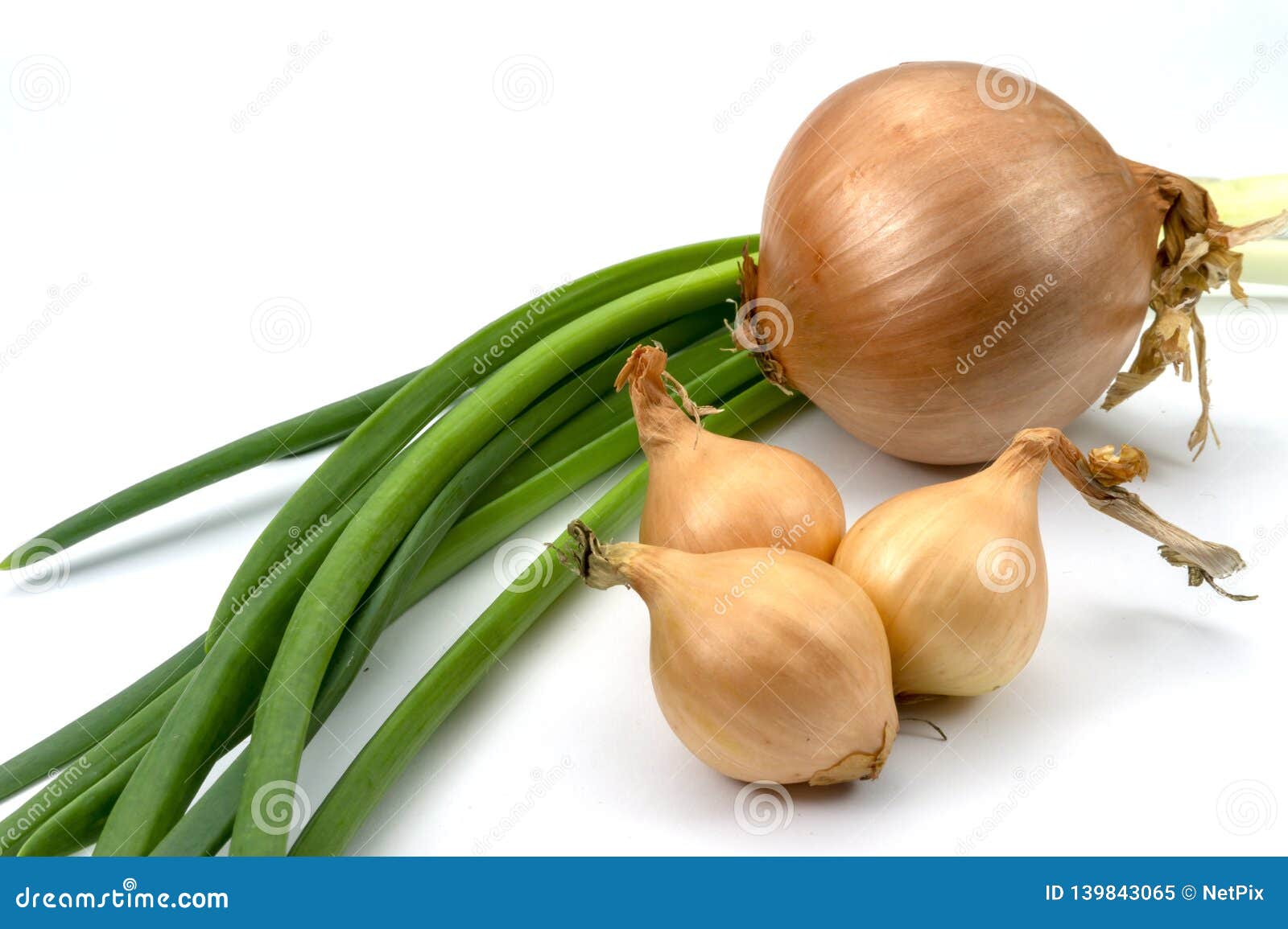 Assorted Fresh Onions with Spring Onions Stock Image - Image of food ...