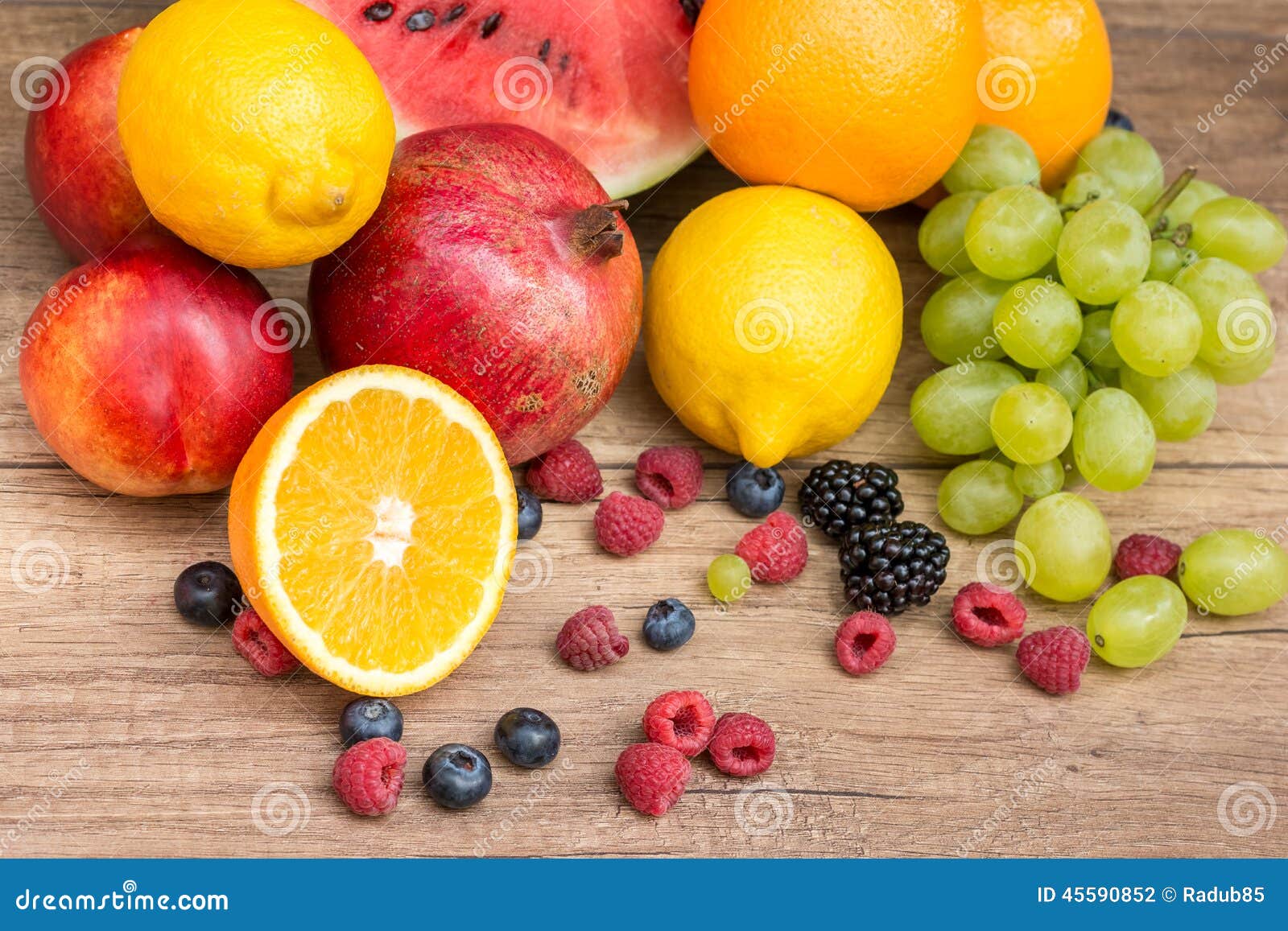 Assorted Fresh Ripe Fruits stock photo. Image of fruity - 45590852